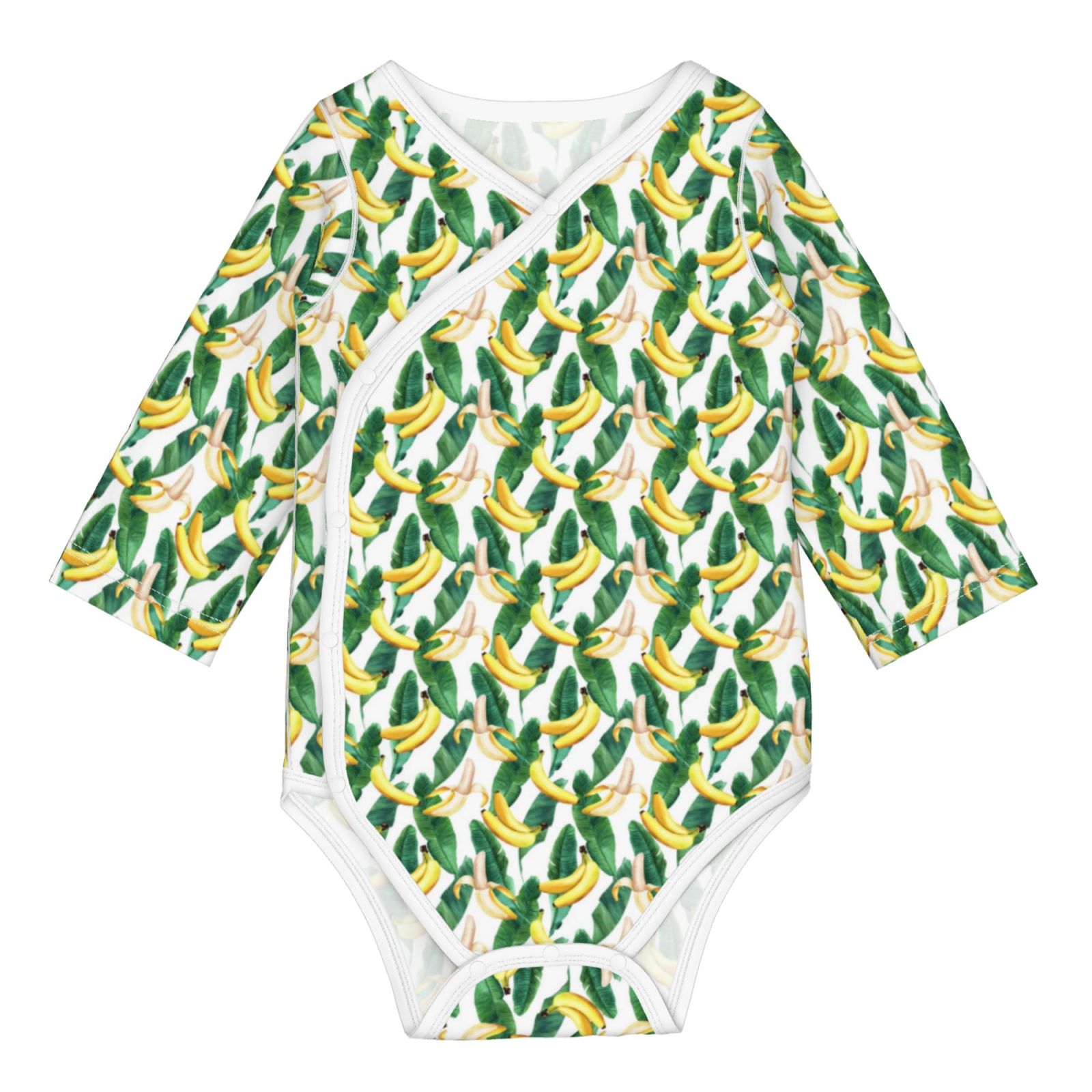 Adobk Banana Tree Leaves Print Baby Long-Sleeve Bodysuit Baby Clothes ...