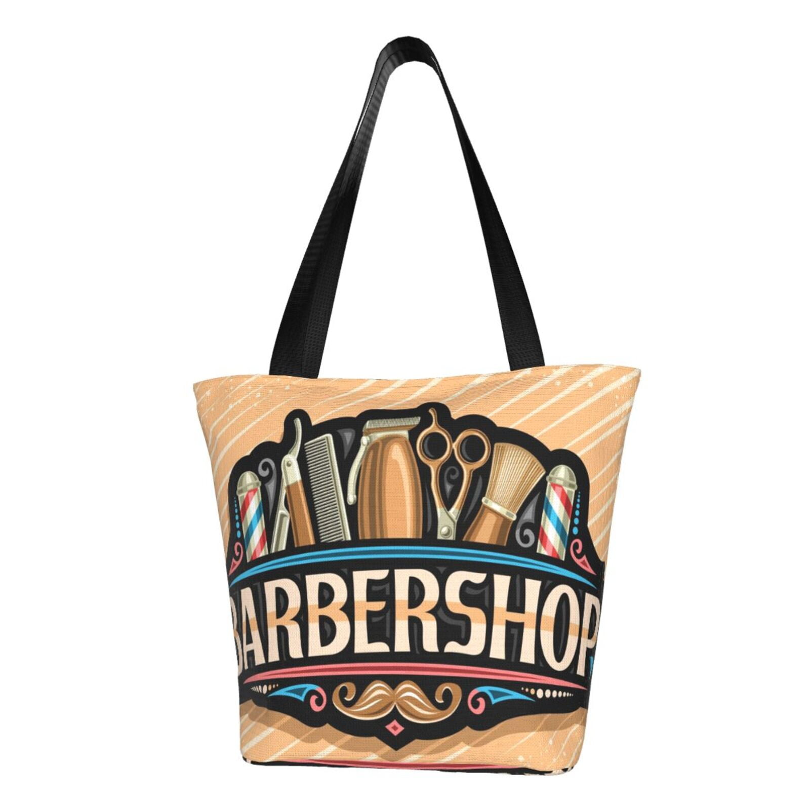 Adobk Barbershop Canvas Tote Bag Vintage Tote Bag Shopping Bags Beach ...