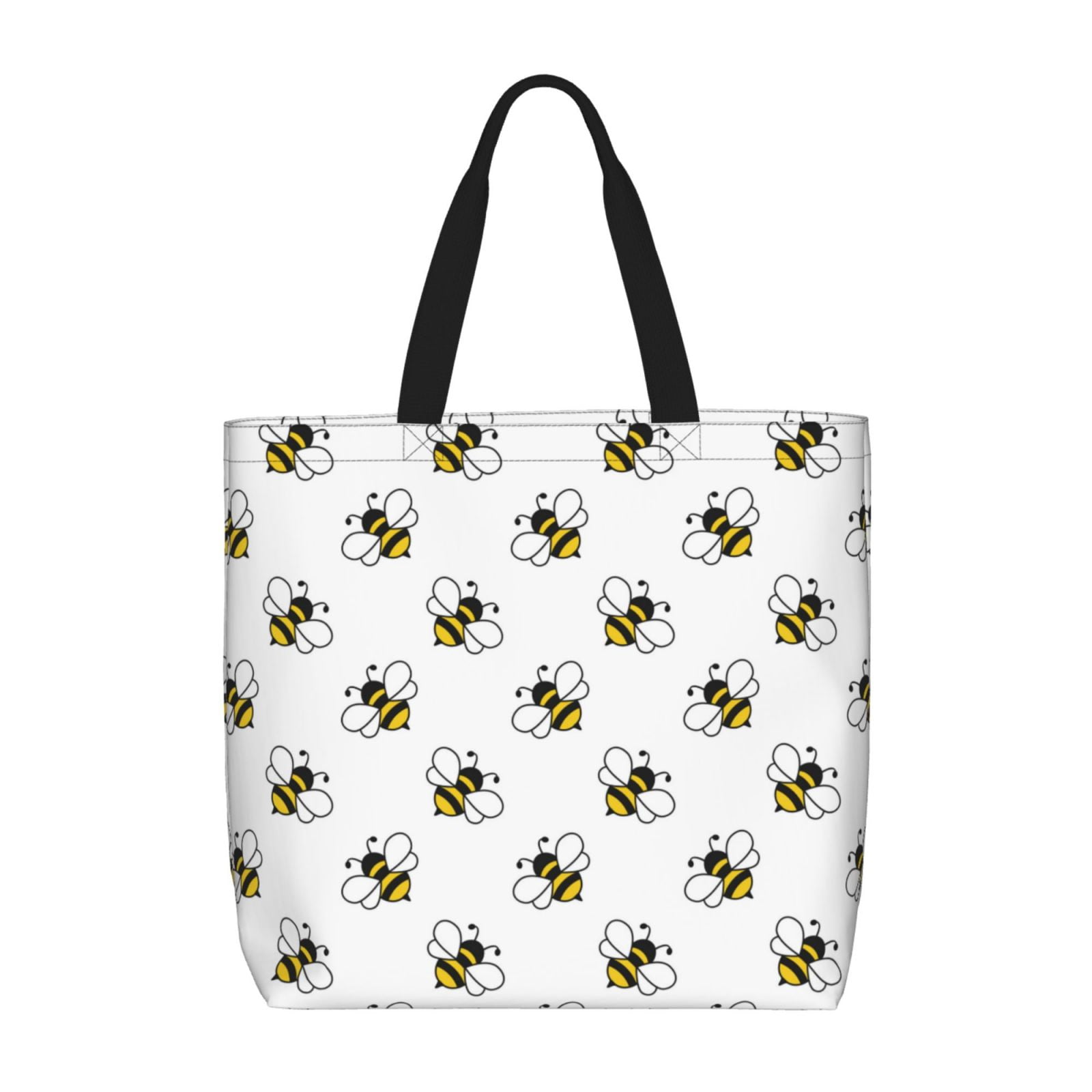 Adobk Bee Print Tote Bags Shoulder Bag Beach Bag with Zipper for Women ...