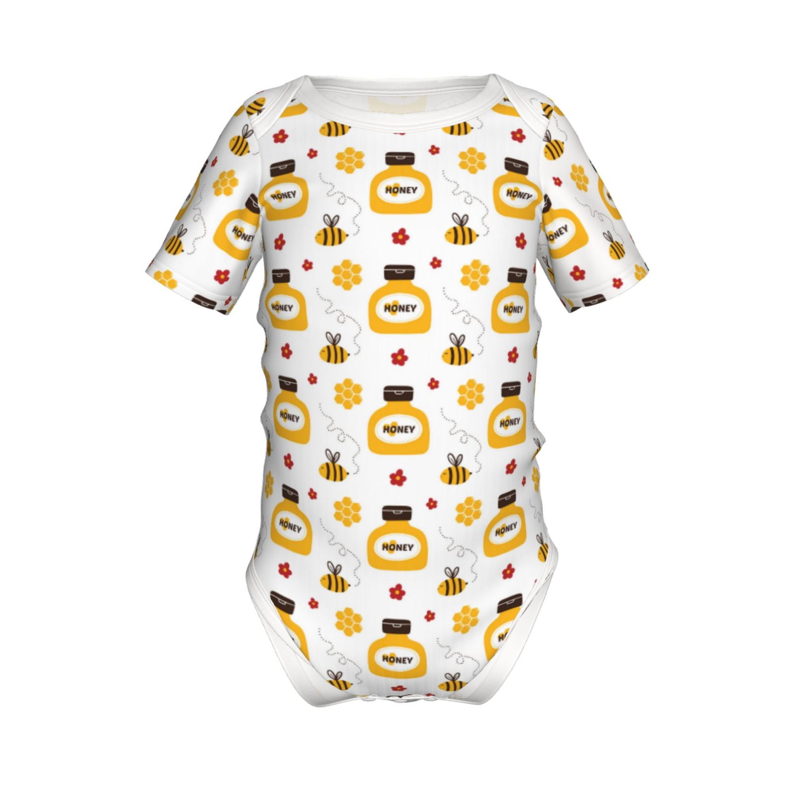 Adobk Bees and Flowers Print Baby Climbing Clothes,Jumpsuit Rompers ...