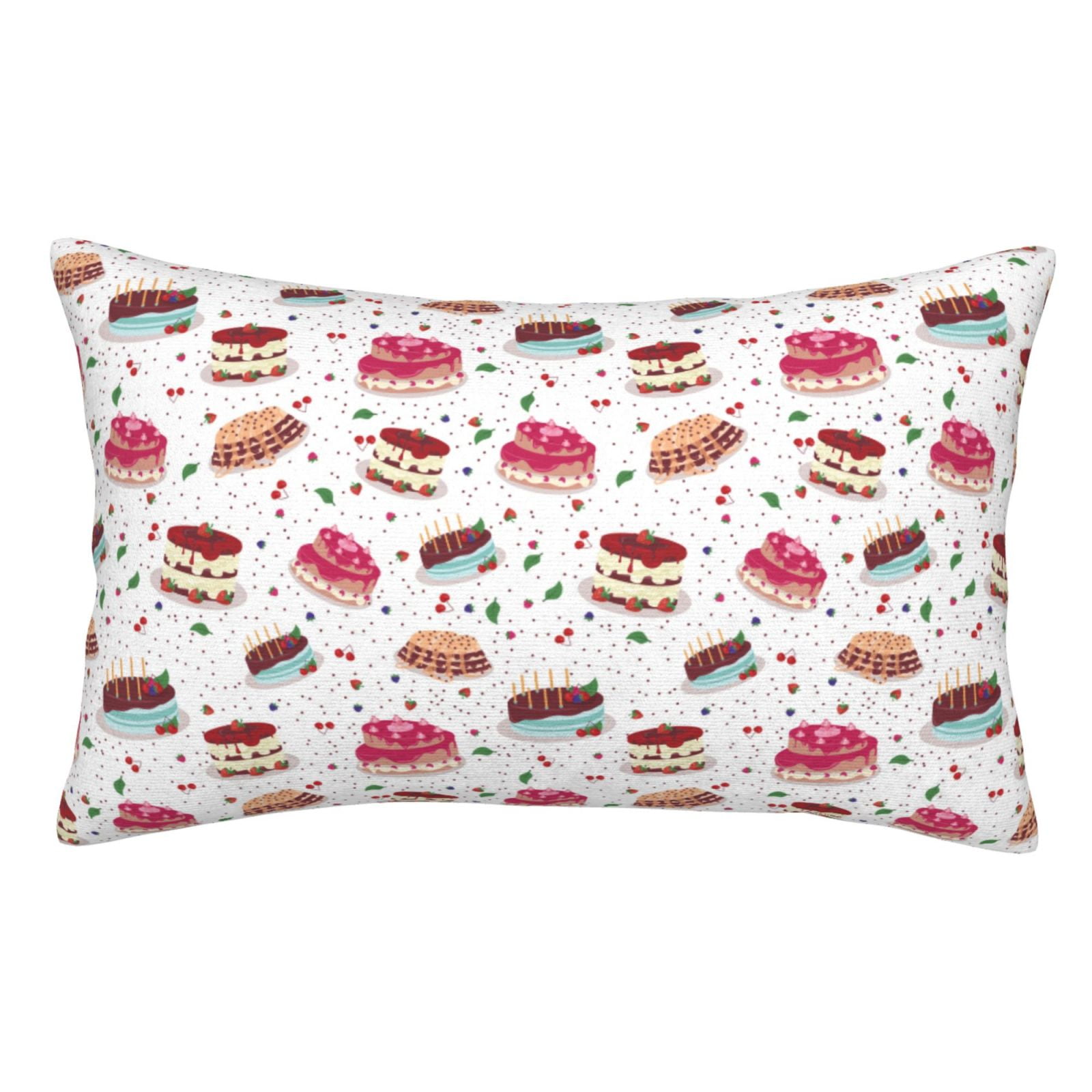 Adobk Birthday Cake Print Pillow Cases Standard Size,Birthday Cake Pillowcases with Envelopeand ...
