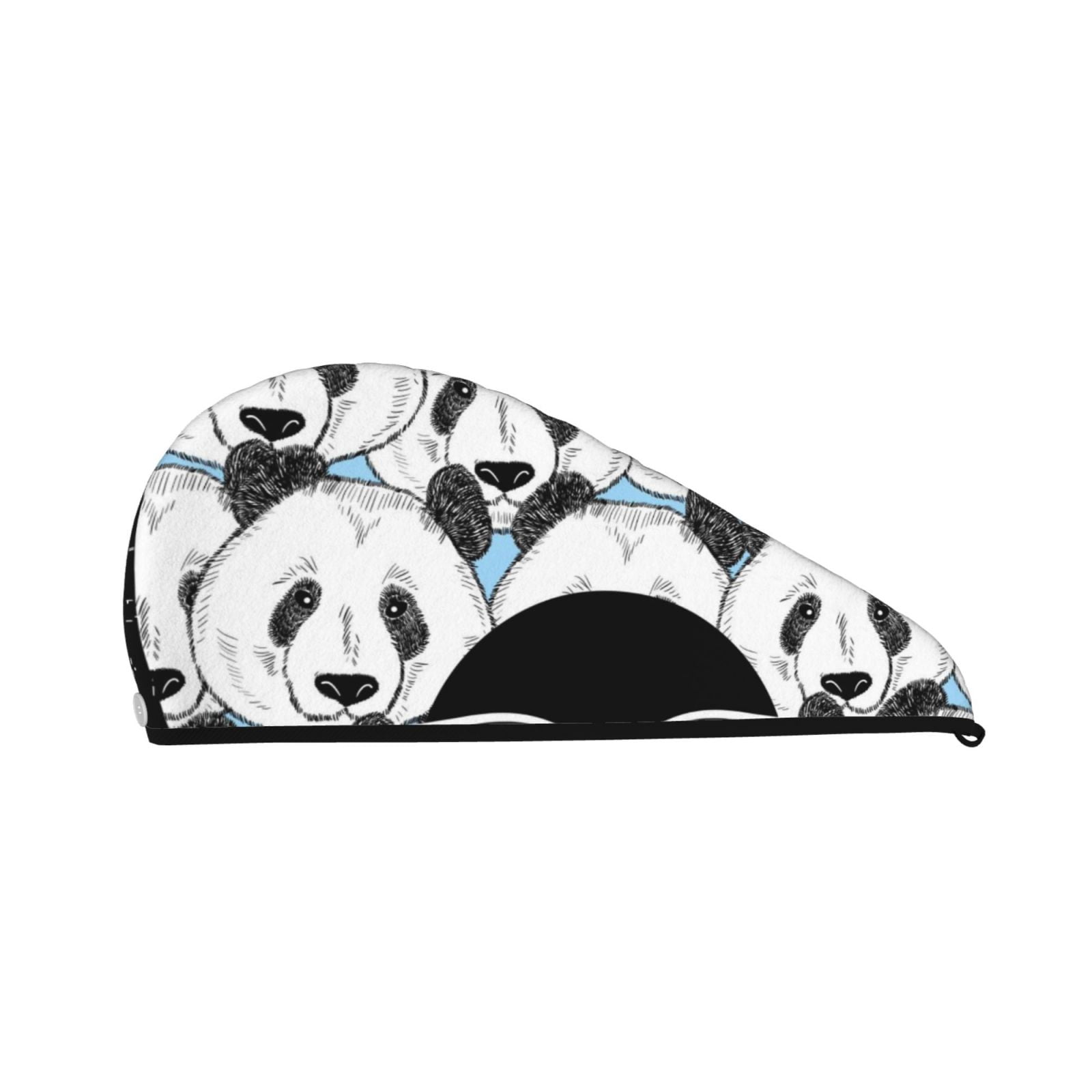 Adobk Black Head Woman With Panda Hair Hair Towel Wrap For Women,10 ...
