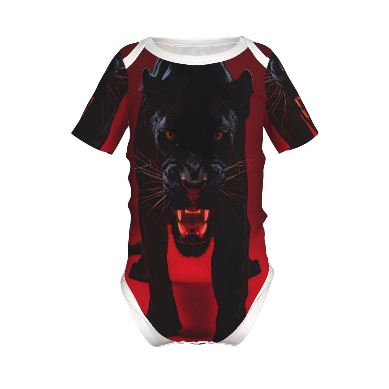 Adobk Black Panther Red Background Print Baby Climbing Clothes,Jumpsuit ...