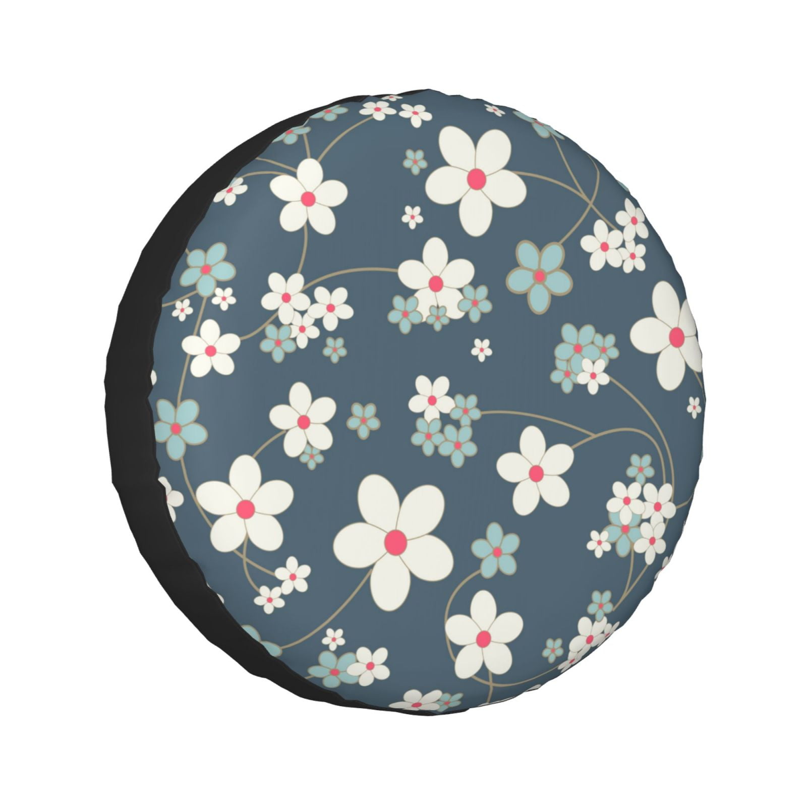 Adobk Blue Flower Spare Tire Wheel Cover For Car Truck Suv Camper ...