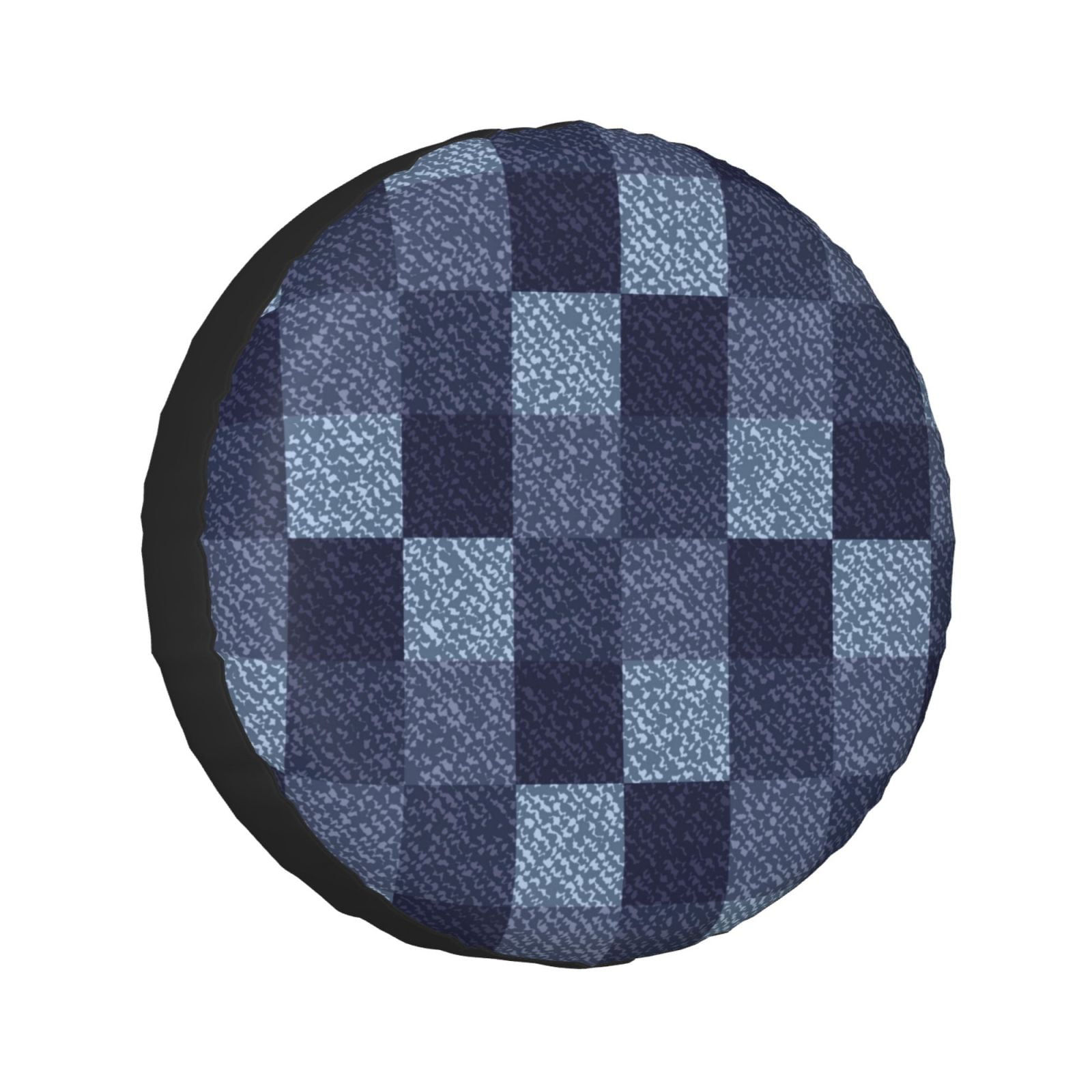 Adobk Blue Gingham Buffalo Check Spare Tire Wheel Cover For Car Truck ...