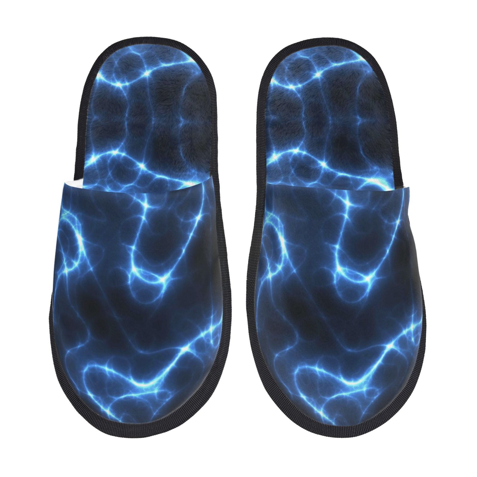 Adobk Blue Lightning Print Slippers Indoor Outdoor,Retro Slippers House ...