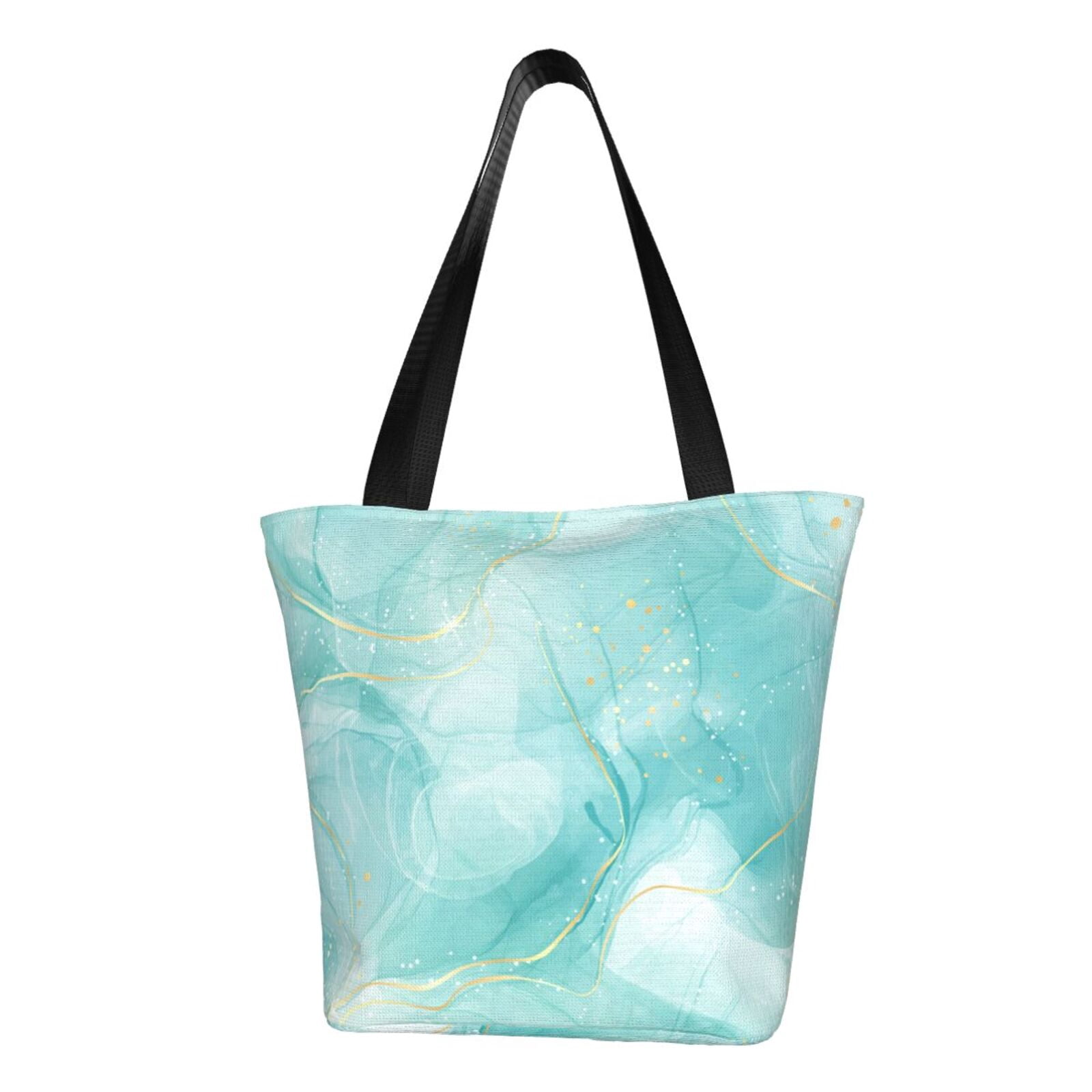 Adobk Blue Marble Canvas Tote Bag Vintage Tote Bag Shopping Bags Beach ...