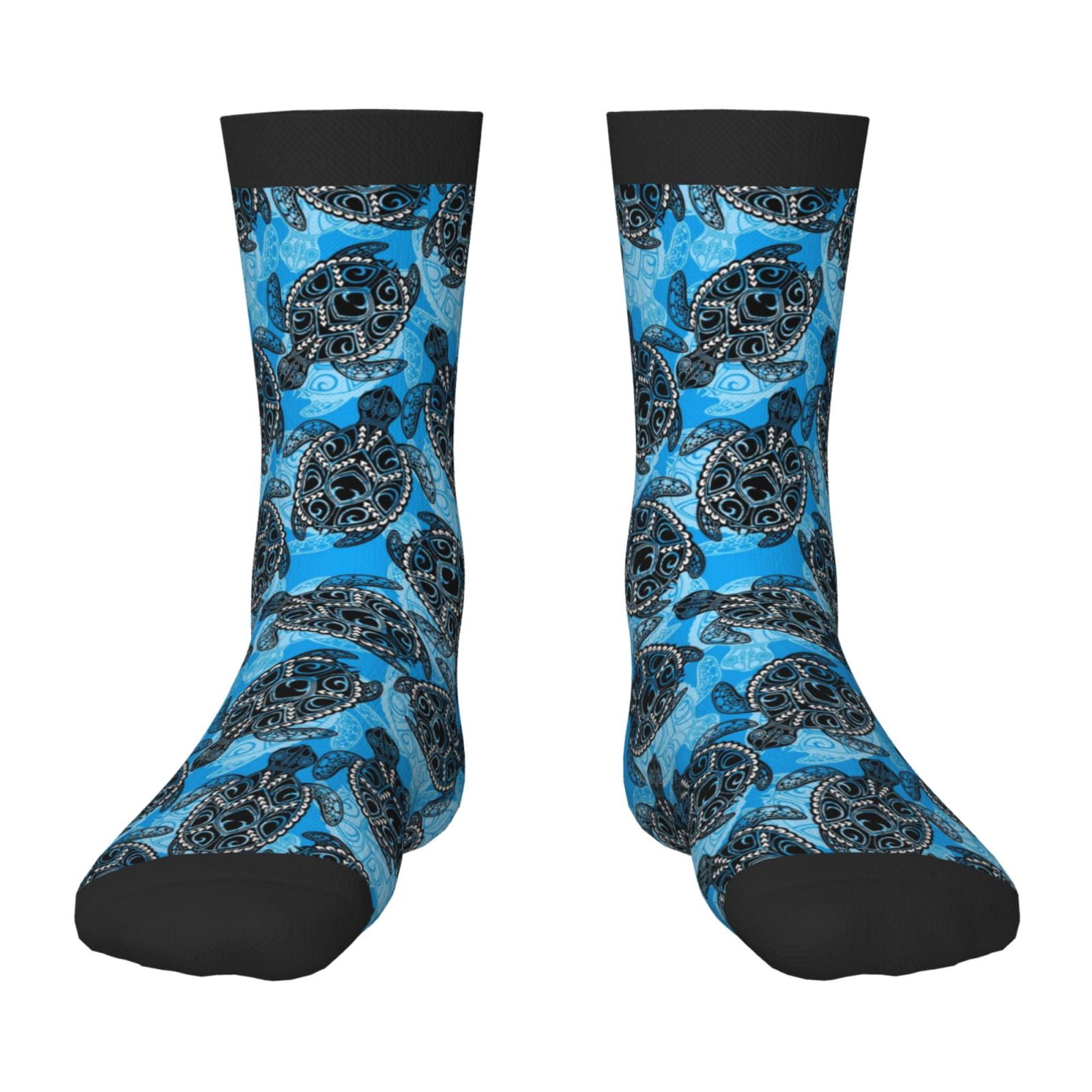 Adobk Bohemian Sea Turtle Print Ultimate Fashion Crew Socks Pack ...