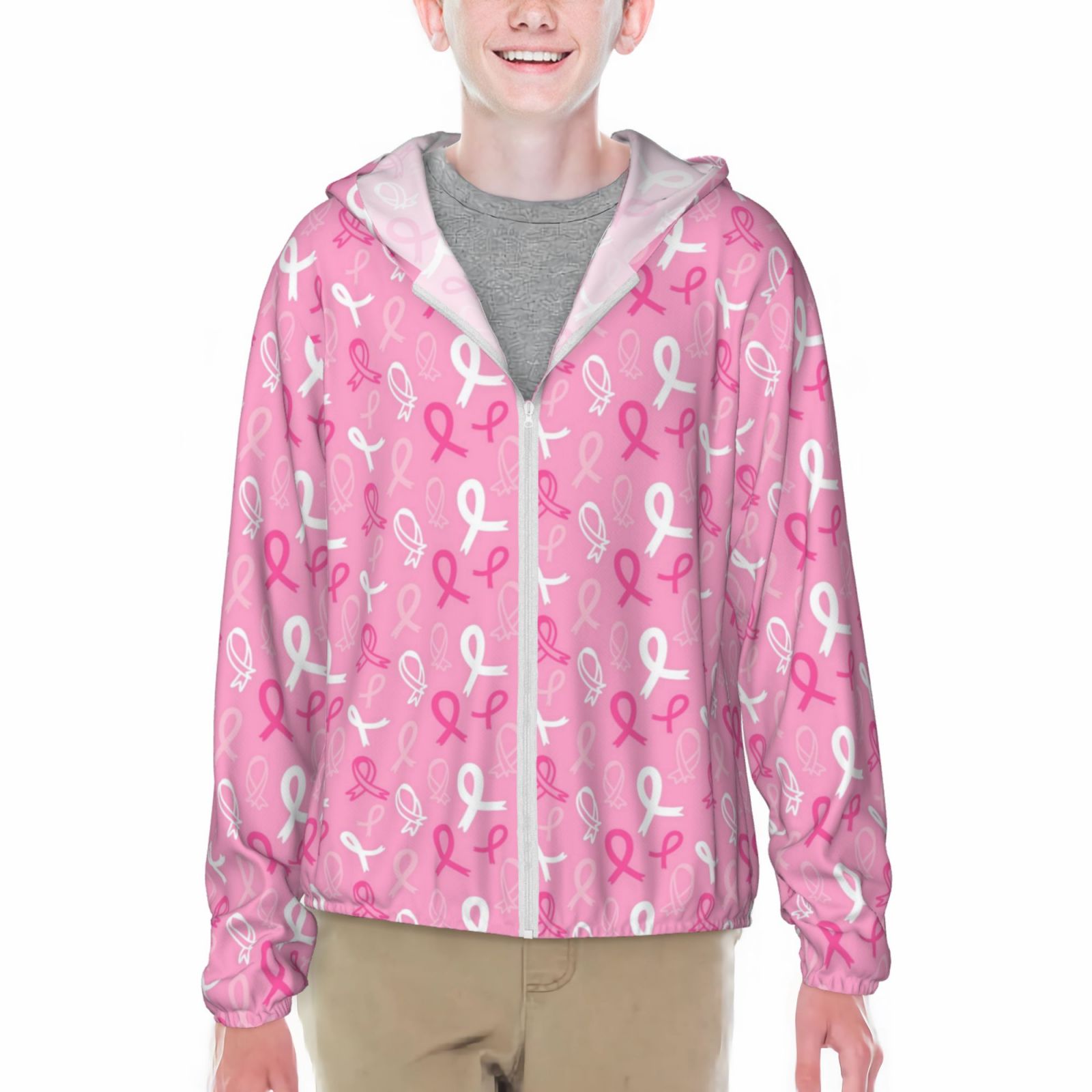 Adobk Breast Cancer Awareness (3) Print Rash Guard Long Sleeve UPF 50 ...