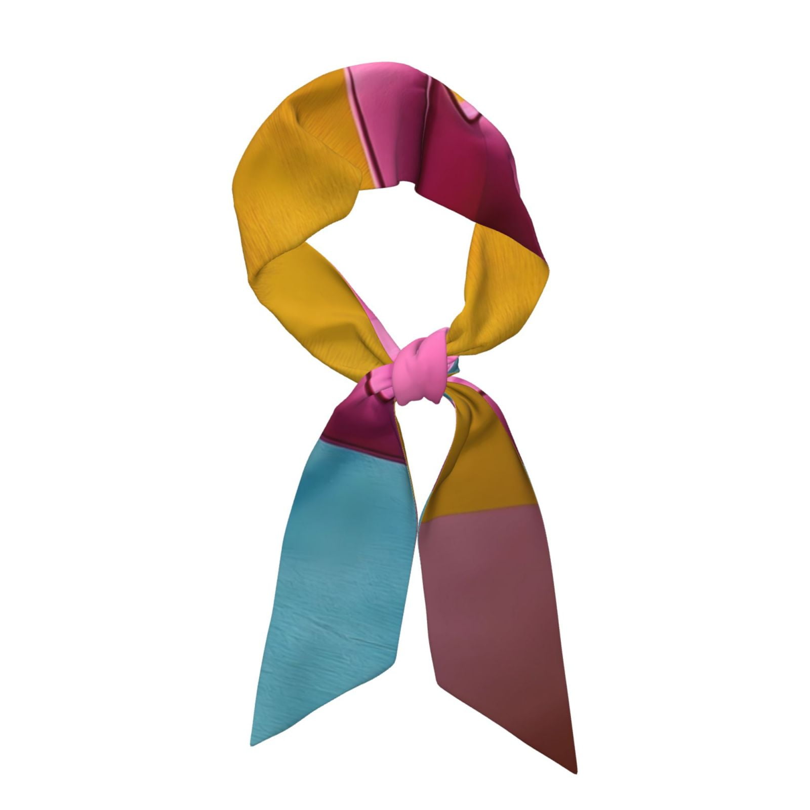 Adobk Bright Pink Chair Print Silk Neck Scarf Printed Scarves Head ...