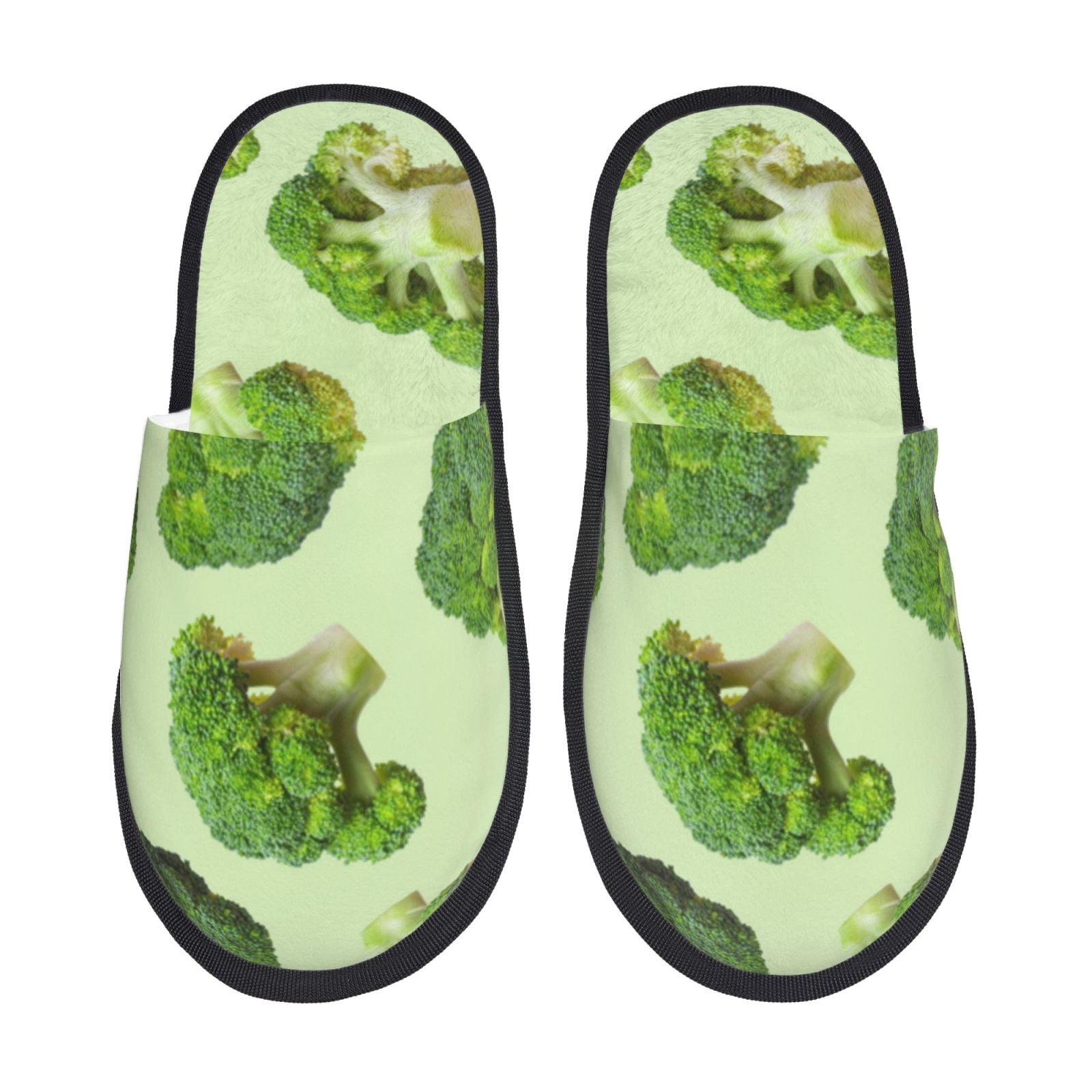 Adobk Broccoli 3 Print Slippers Indoor Outdoor,Retro Slippers House ...