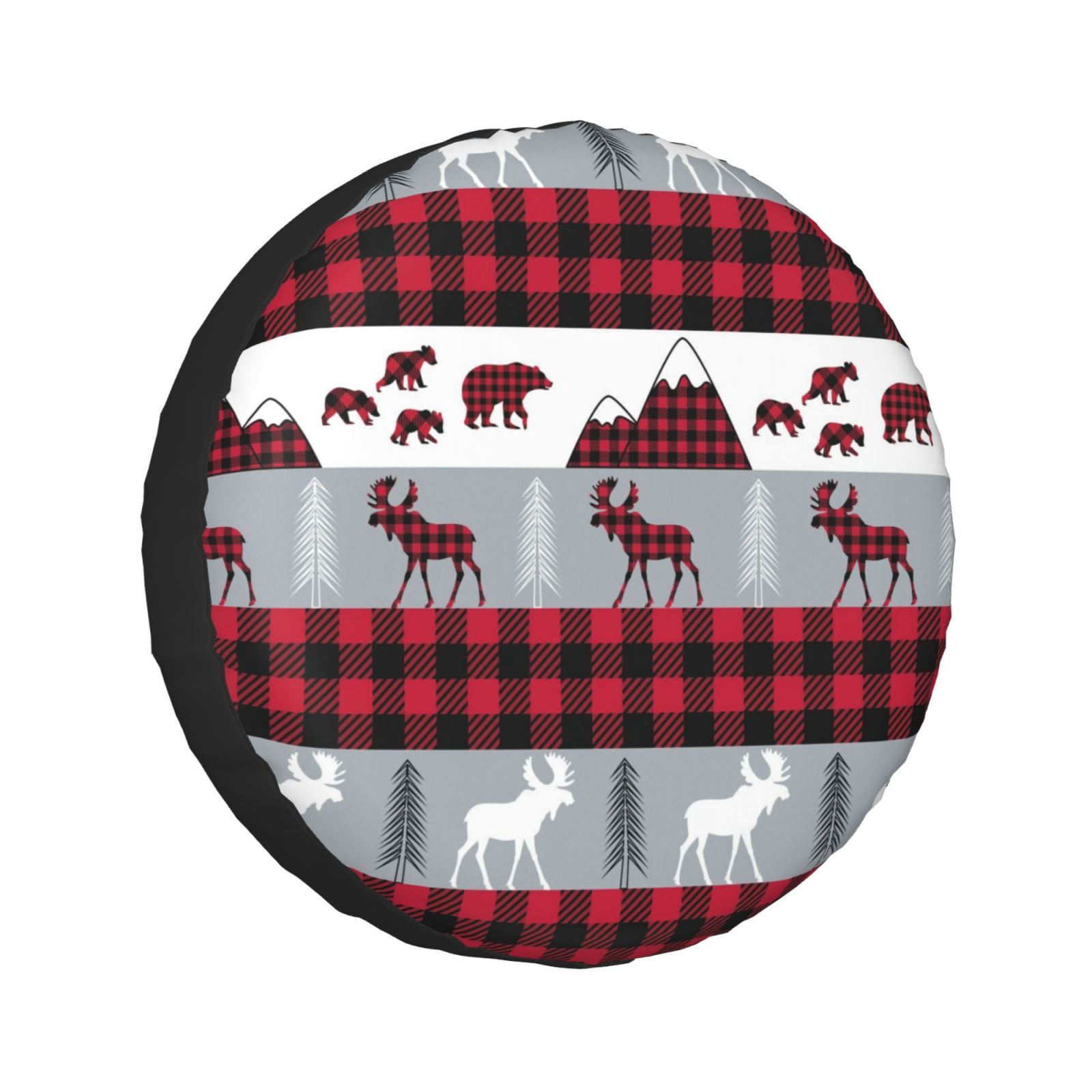 Adobk Buffalo Plaid Forest Spare Tire Wheel Cover For Car Truck Suv ...