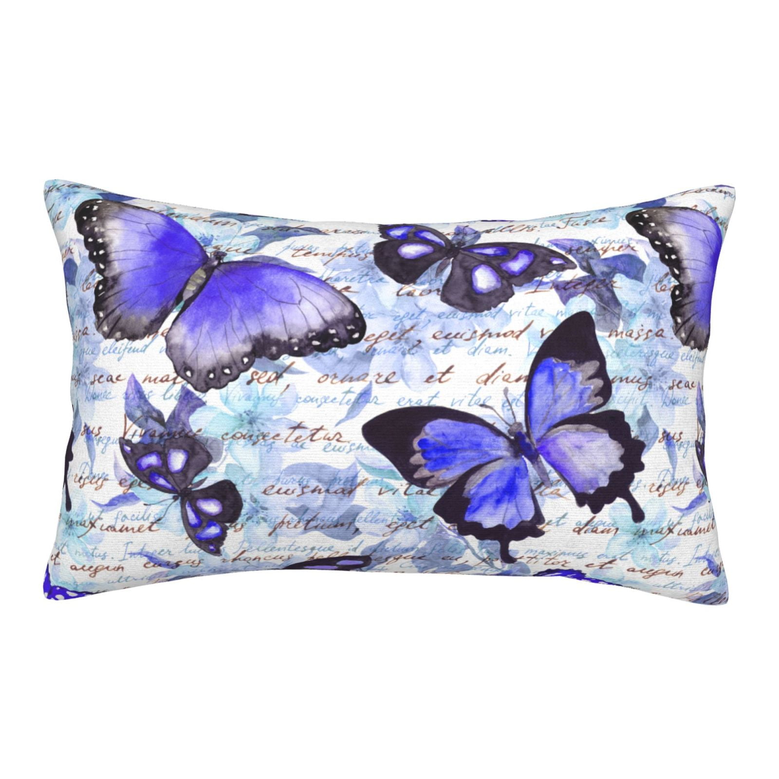 Adobk Butterflies Print Pillowcases Cotton Queen Pillow Cases,14"x20 ...