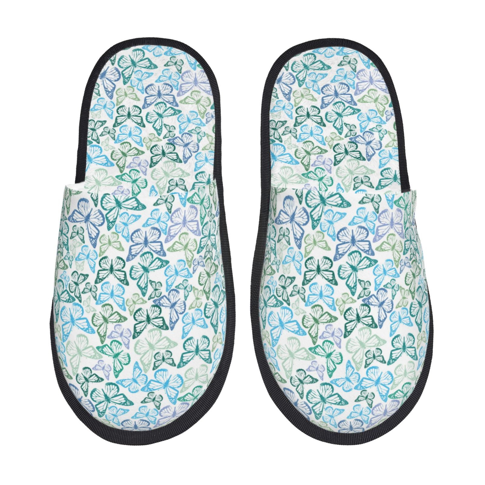 Adobk Butterflies Print Slippers Indoor Outdoor,Retro Slippers House ...