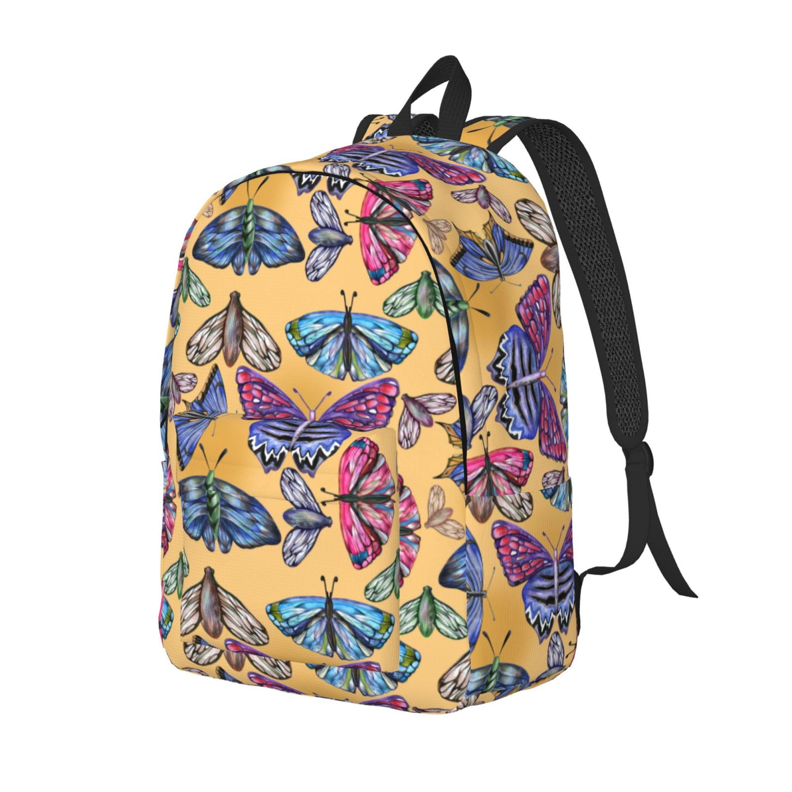 Adobk Butterfly 3 Print Canvas Backpack Lightweight Travel Daypack ...