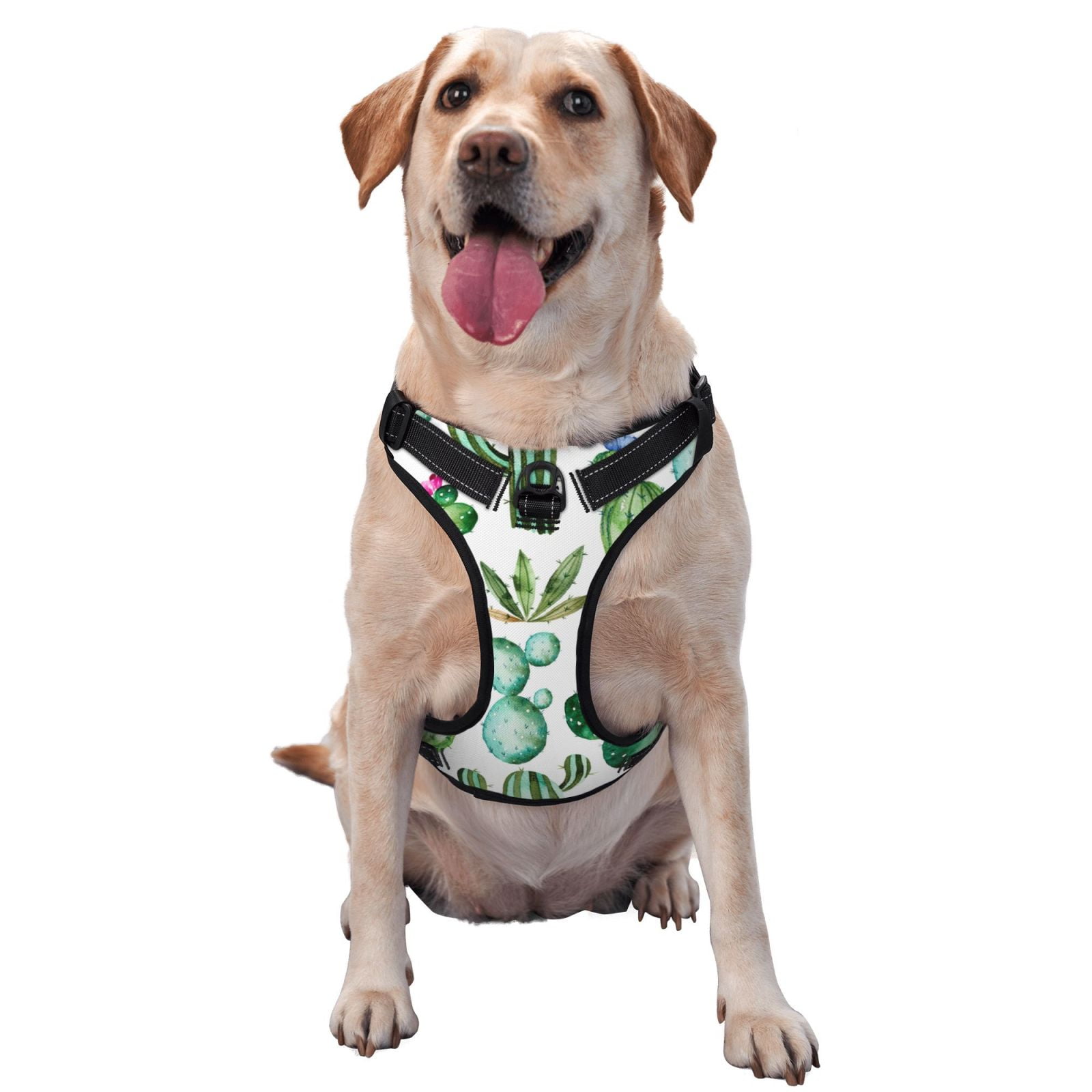 Adobk Cactus Plants1 Print No Pull Dog Harness,3 Snap Buckles ...