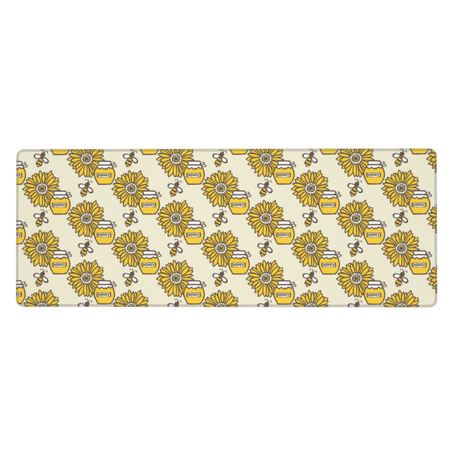 Adobk Cartoon Honey Pot Bee Sunflower Large Gaming Mouse Pad,31.5 X 11. ...