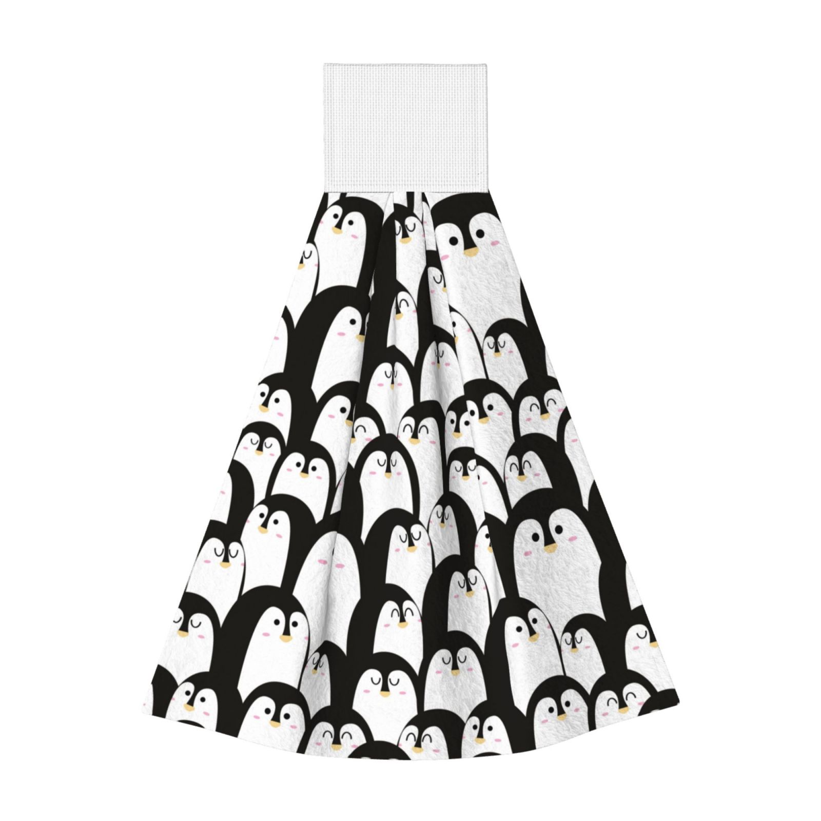 Adobk Cartoon Penguin Print Coral Velvet Hand Wipes Fashion Hanging ...
