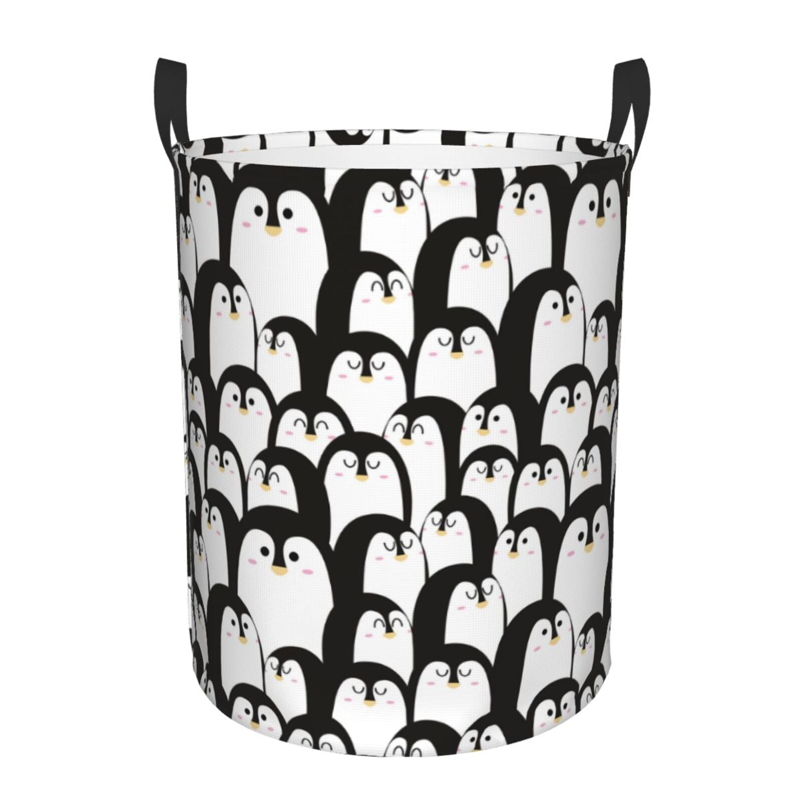 Adobk Cartoon Penguin Print Laundry Basket,irty Clothes Hamper with ...