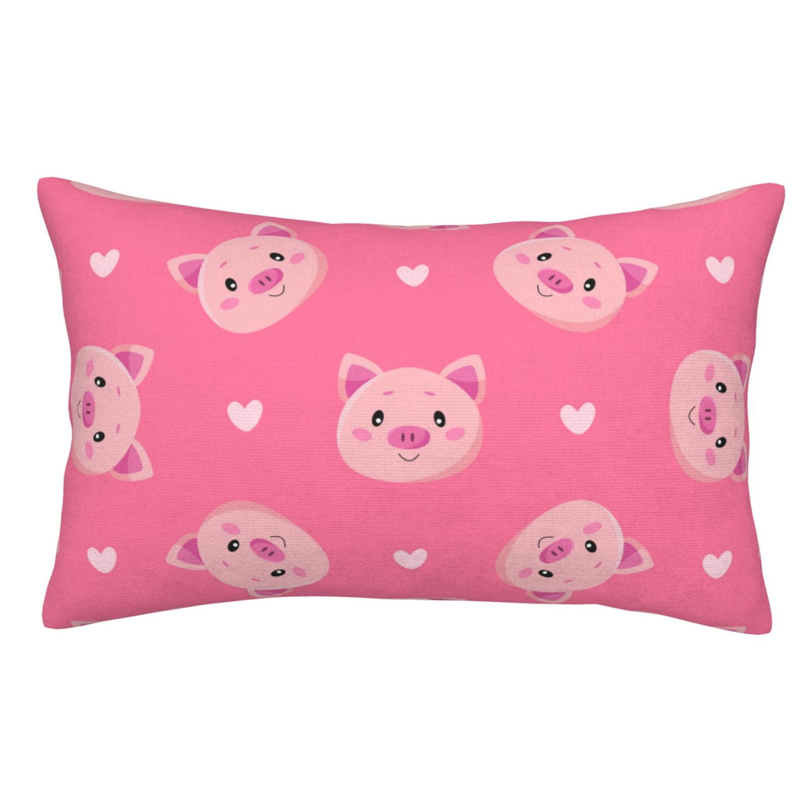 Adobk Cartoon Pigs And Hearts Print Pillow Cases Standard Size,Cartoon ...