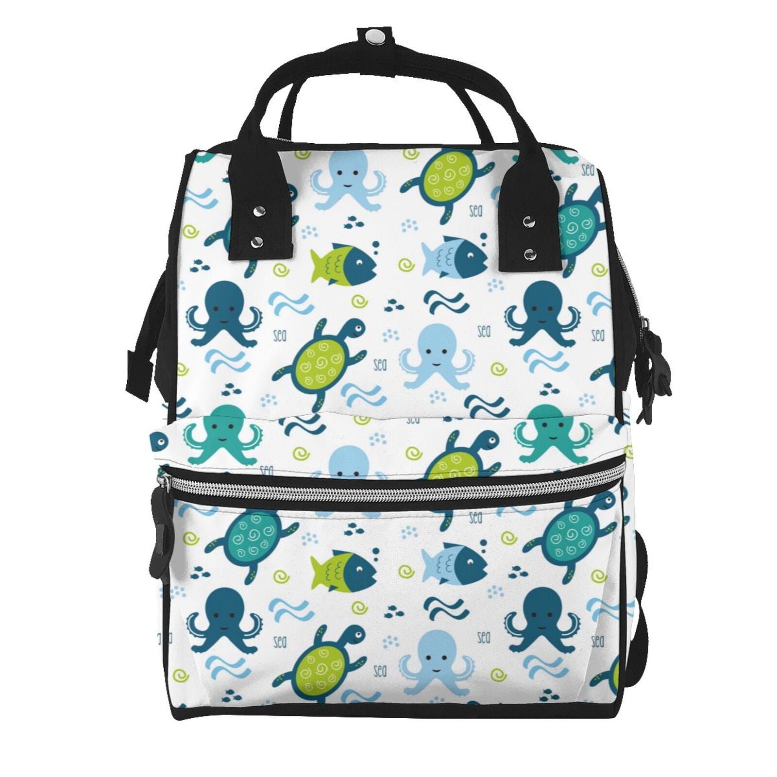 Adobk Cartoon Sea Creatures Print Mummy bag Diaper Tote Bags Larger ...