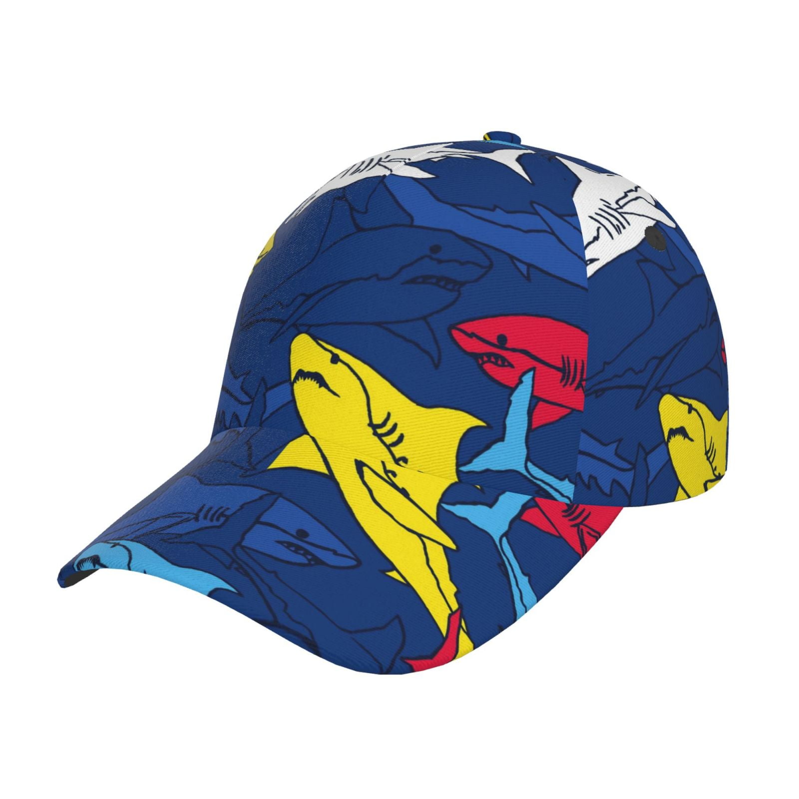 Adobk Cartoon Shark Baseball Cap Golf Dad Hat Adjustable Original ...