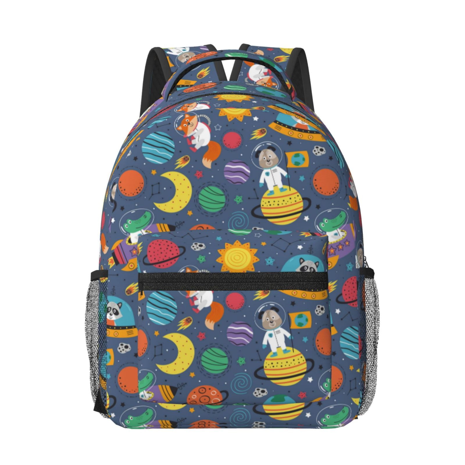 Adobk Cartoon Space Print Backpack for Women Men, College School ...