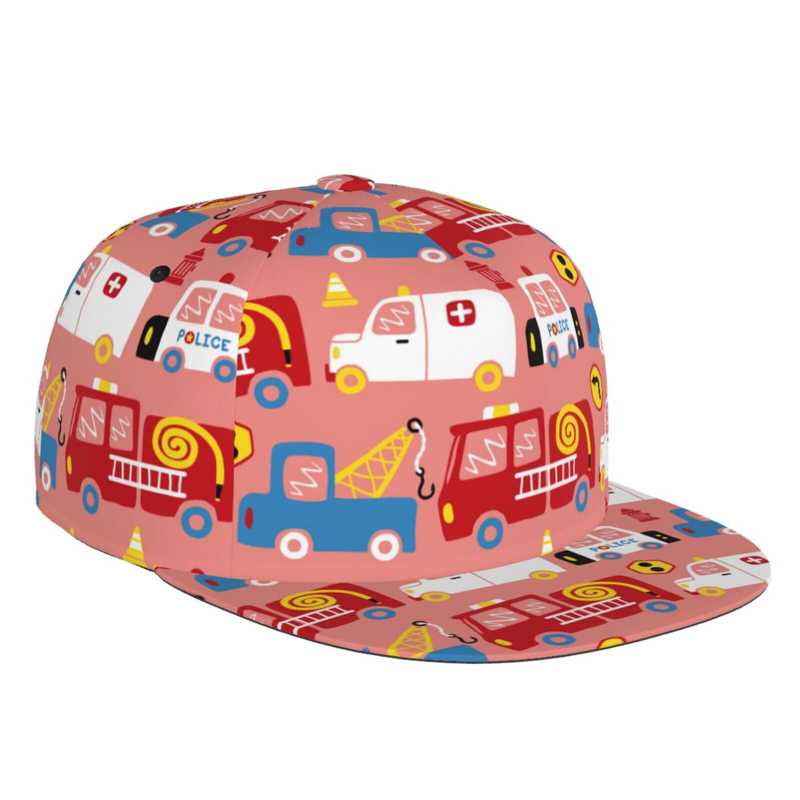 Adobk Cartoon With Traffic Elements Print Snapback Hats For Unisex Flat ...