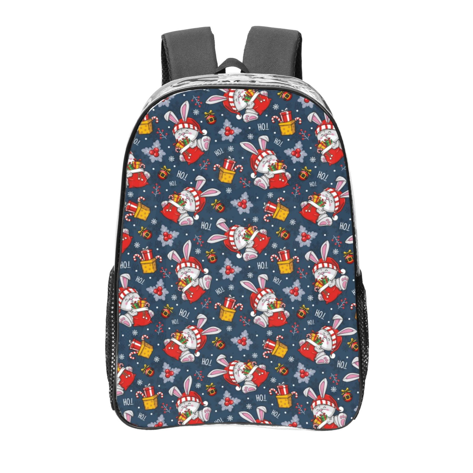 Adobk Christmas Bunny A Print Duty Clear Backpack for Girls Boys Women ...