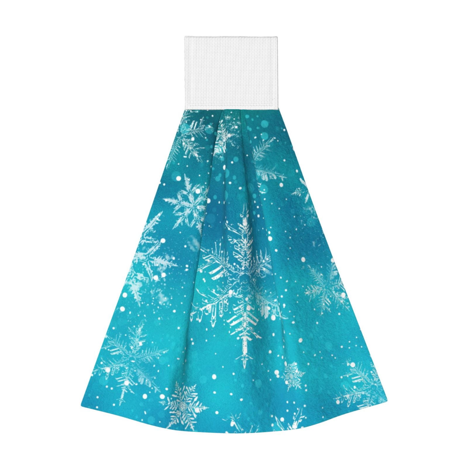 Adobk Christmas Snow Print Coral Velvet Hand Wipes Fashion Hanging ...