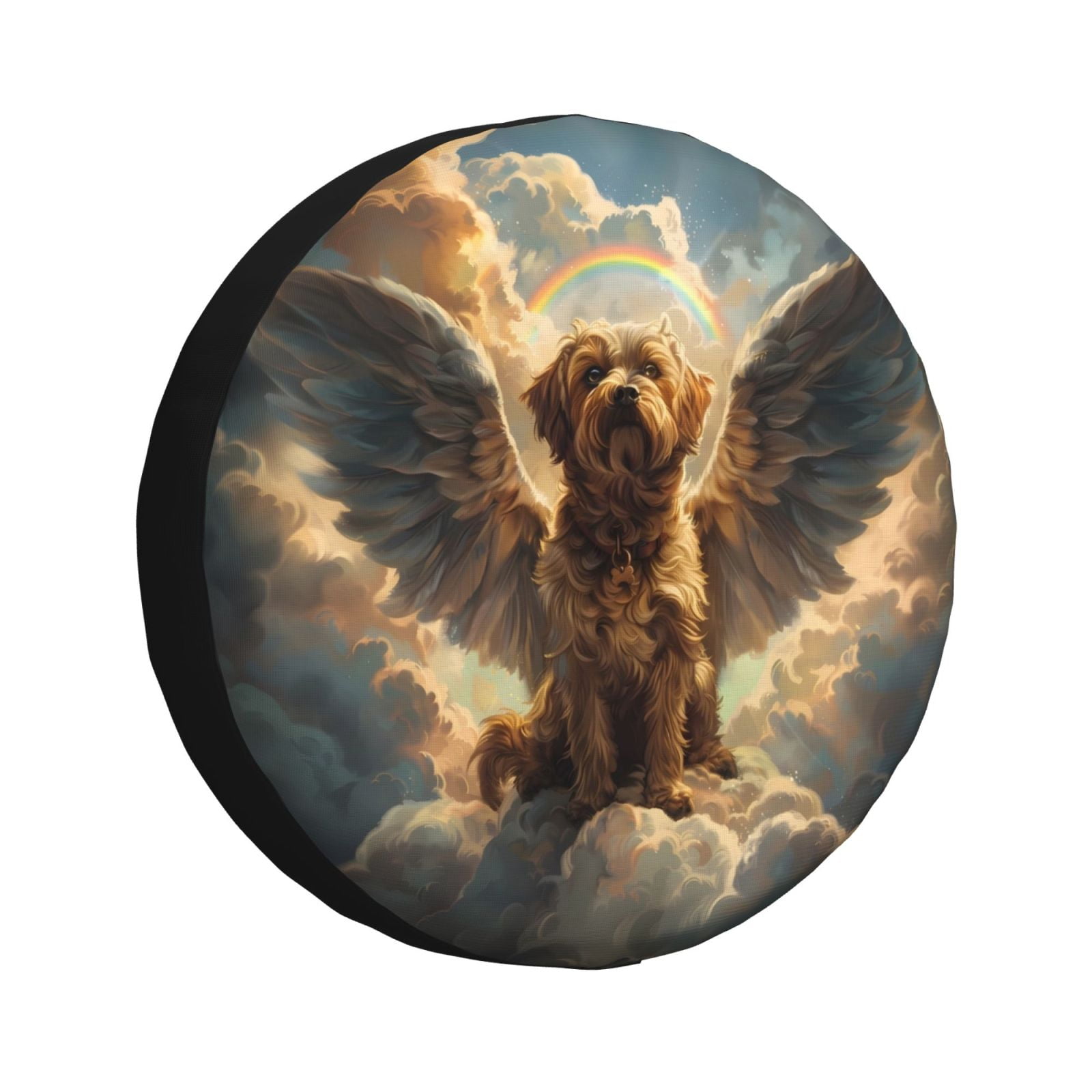 Adobk Cloud Rainbow Winged Dog Print Tire Covers, Waterproof Anti-UV ...