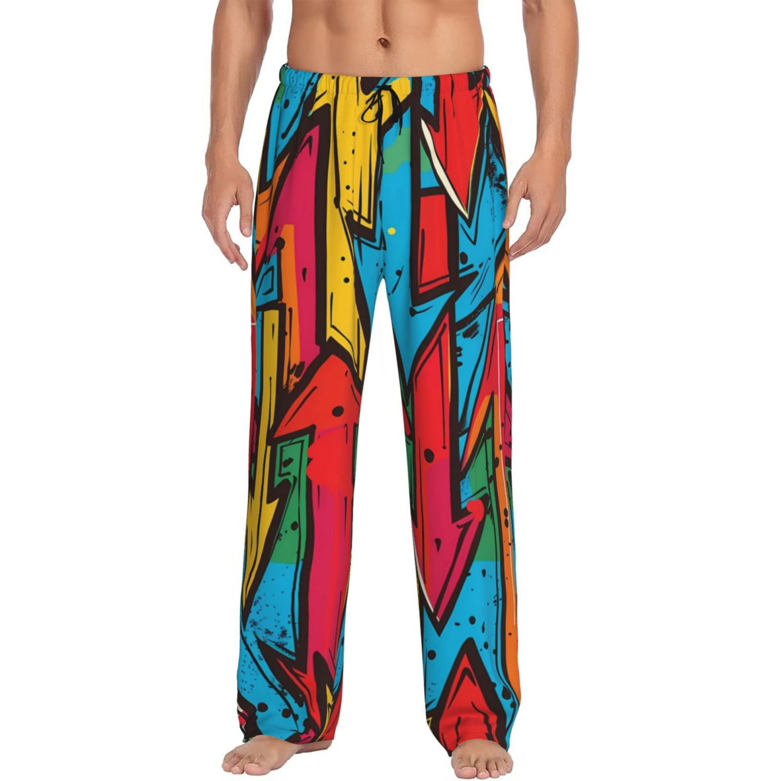 Adobk Colorful Arrow Graffiti Pattern Print Men's Poly-Spandex Jersey ...