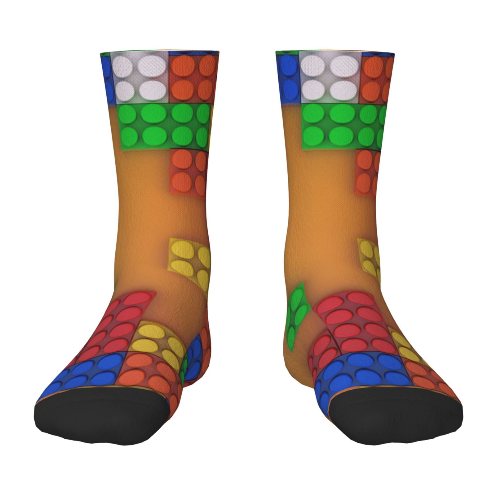 Adobk Colorful Building Blocks A Print Ultimate Fashion Crew Socks Pack ...
