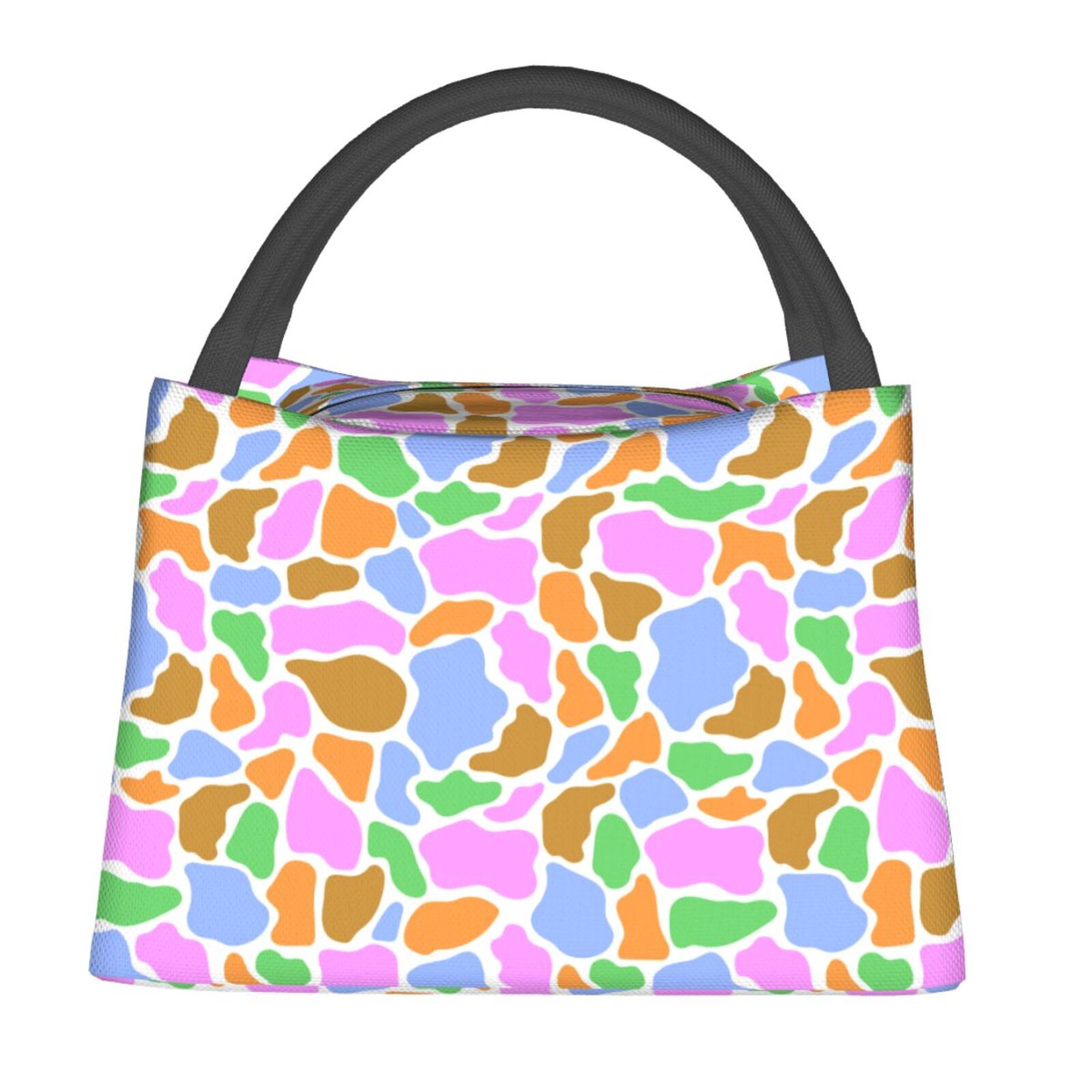 Adobk Colorful Cow Skin Print Portable Insulated Lunch Container set ...