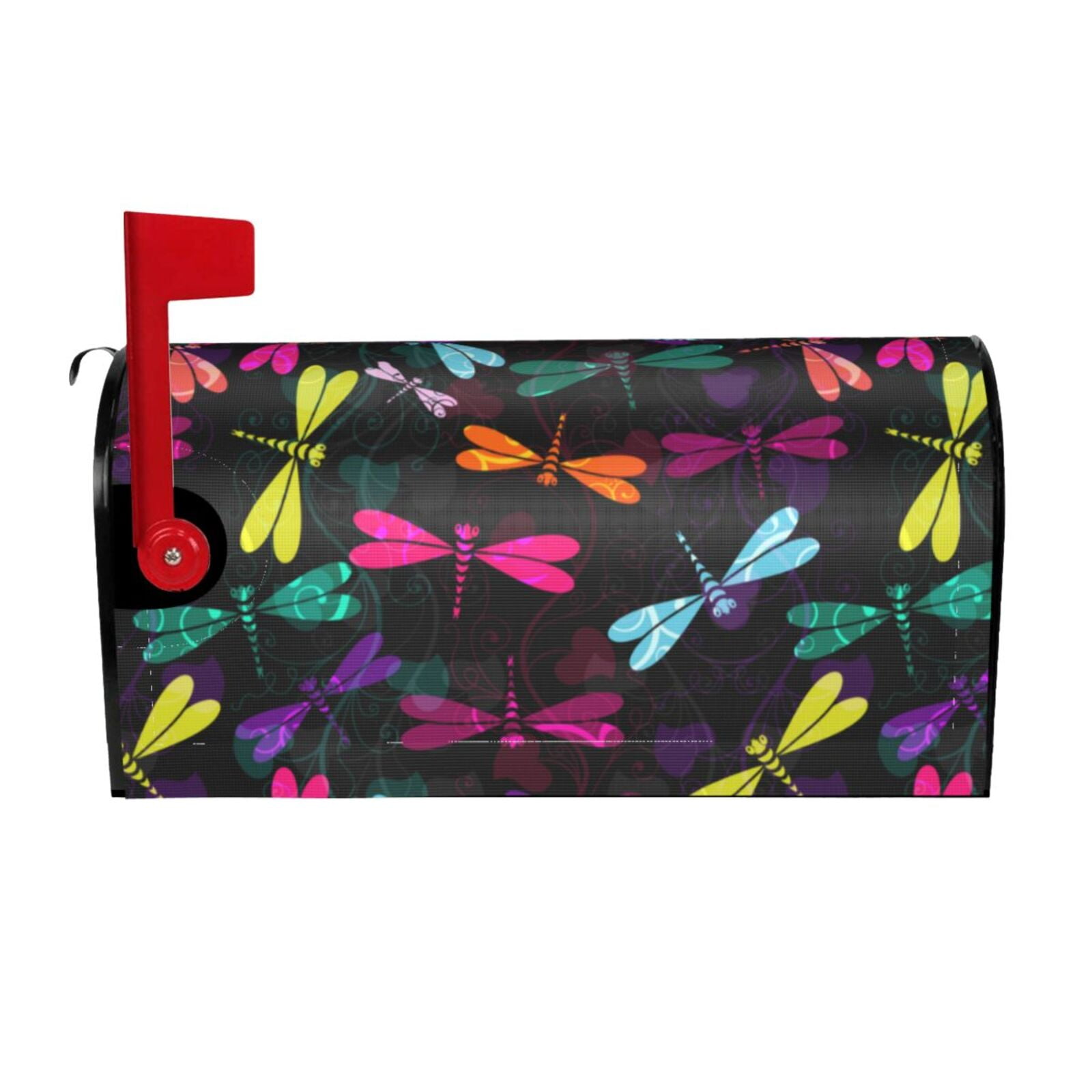 Adobk Colorful Dragonflies Magnetic Mailbox Cover Garden Yard Home ...