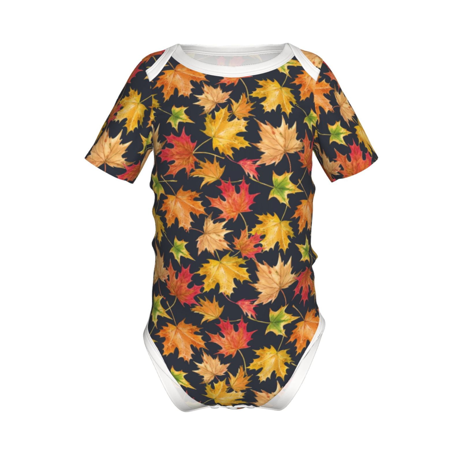Adobk Colorful Maple Leaves Print Baby Climbing Clothes,Jumpsuit ...