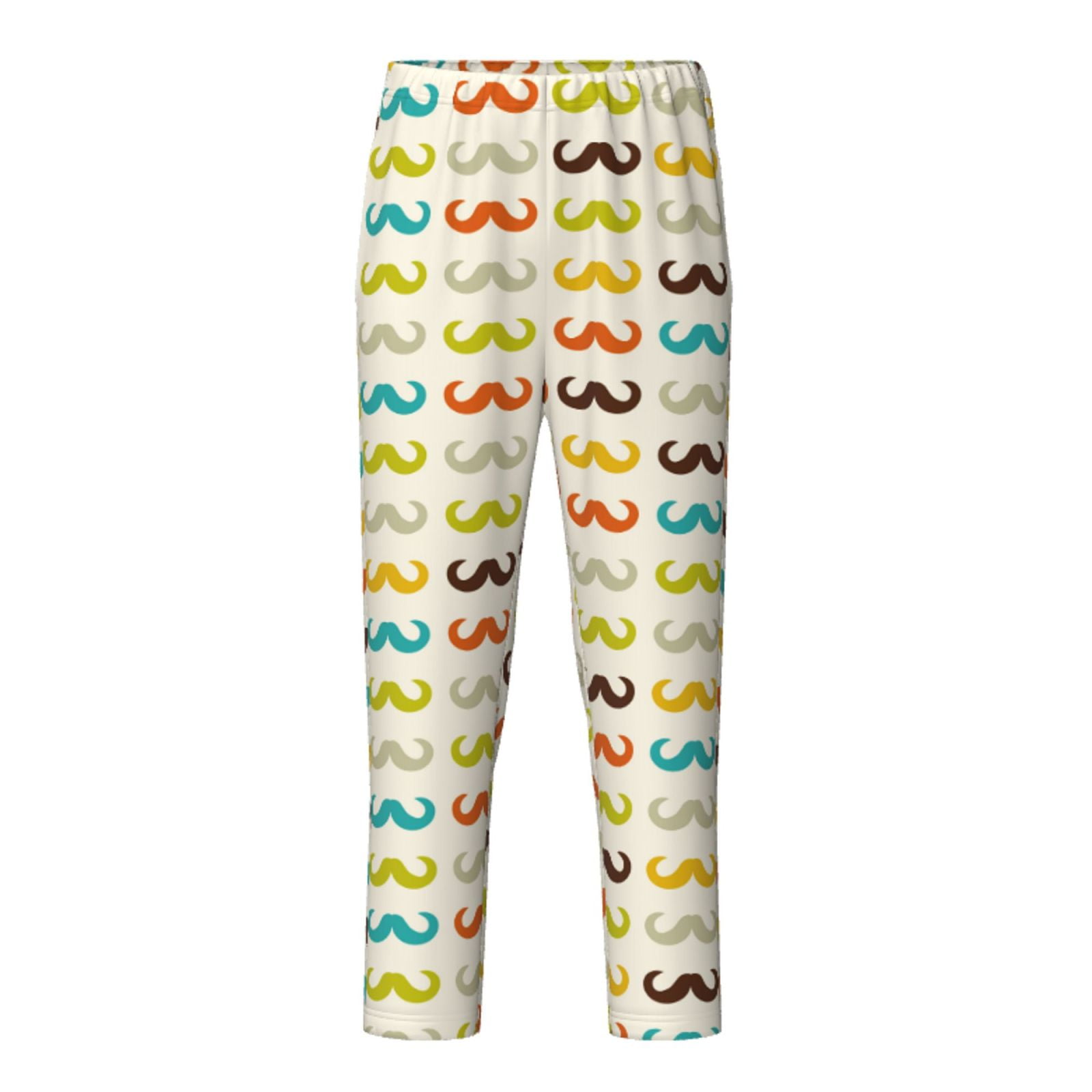 Adobk Colorful Mustache Print Teenagers' Pajama Pants Pajama Pants Long ...
