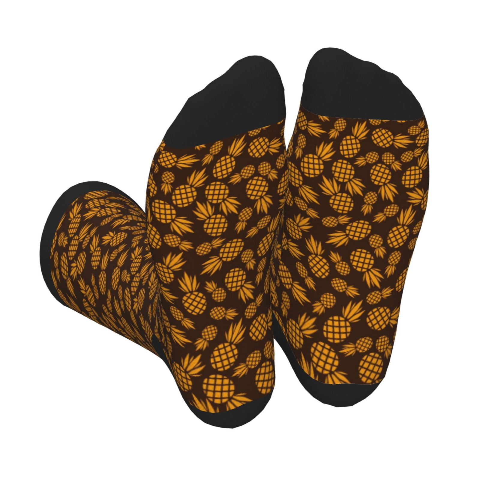 Adobk Colorful Pineapple Print Crew Socks Crew Casual Sock Adult Socks