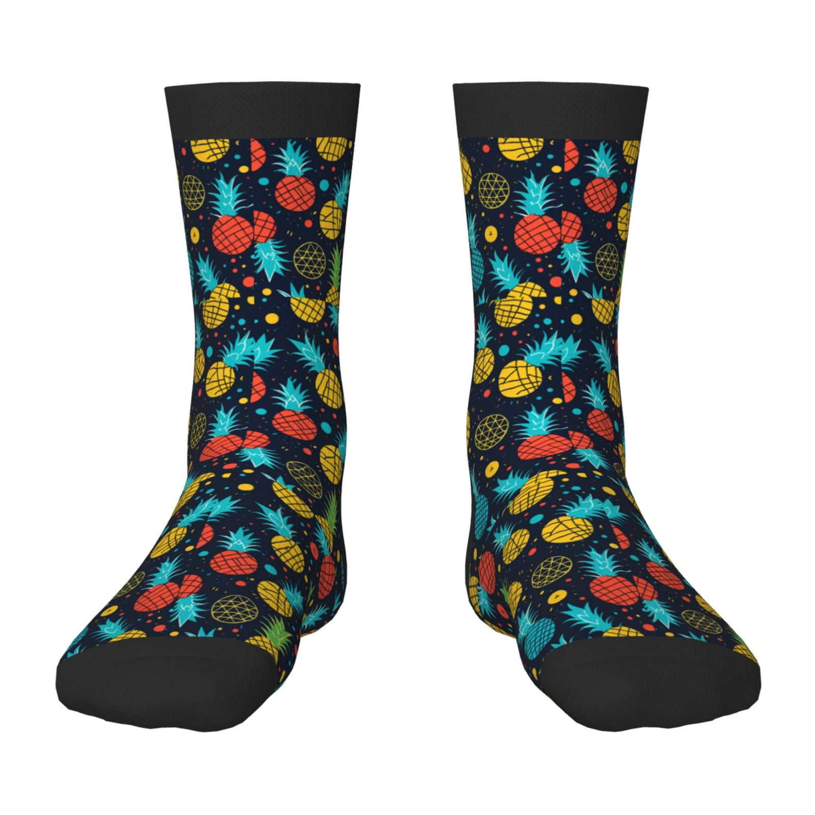Adobk Colorful Pineapple Print Ultimate Fashion Crew Socks Pack ...