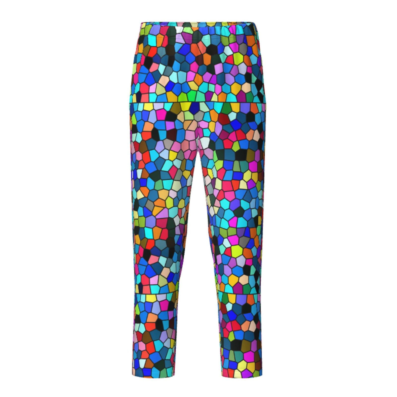 Adobk Colorful Tie Dye Stained Glass 2 Print Teenagers' Pajama Pants ...