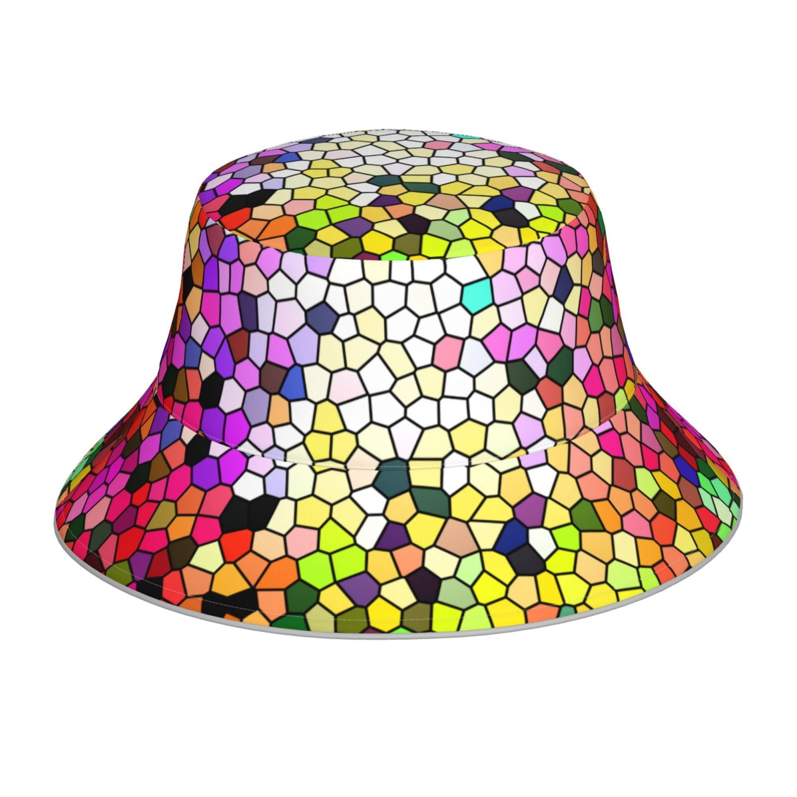 Adobk Colorful Tie Dye Stained Glass 3 Reflective Fisherman'S Hat Caps ...