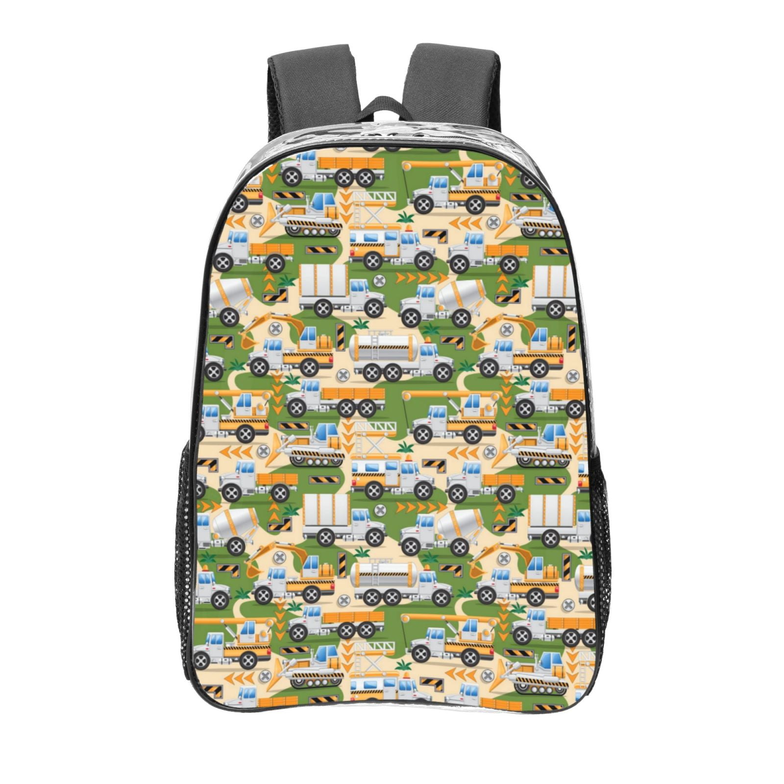 Adobk Construction Machinery1 Print Duty Clear Backpack for Girls Boys ...