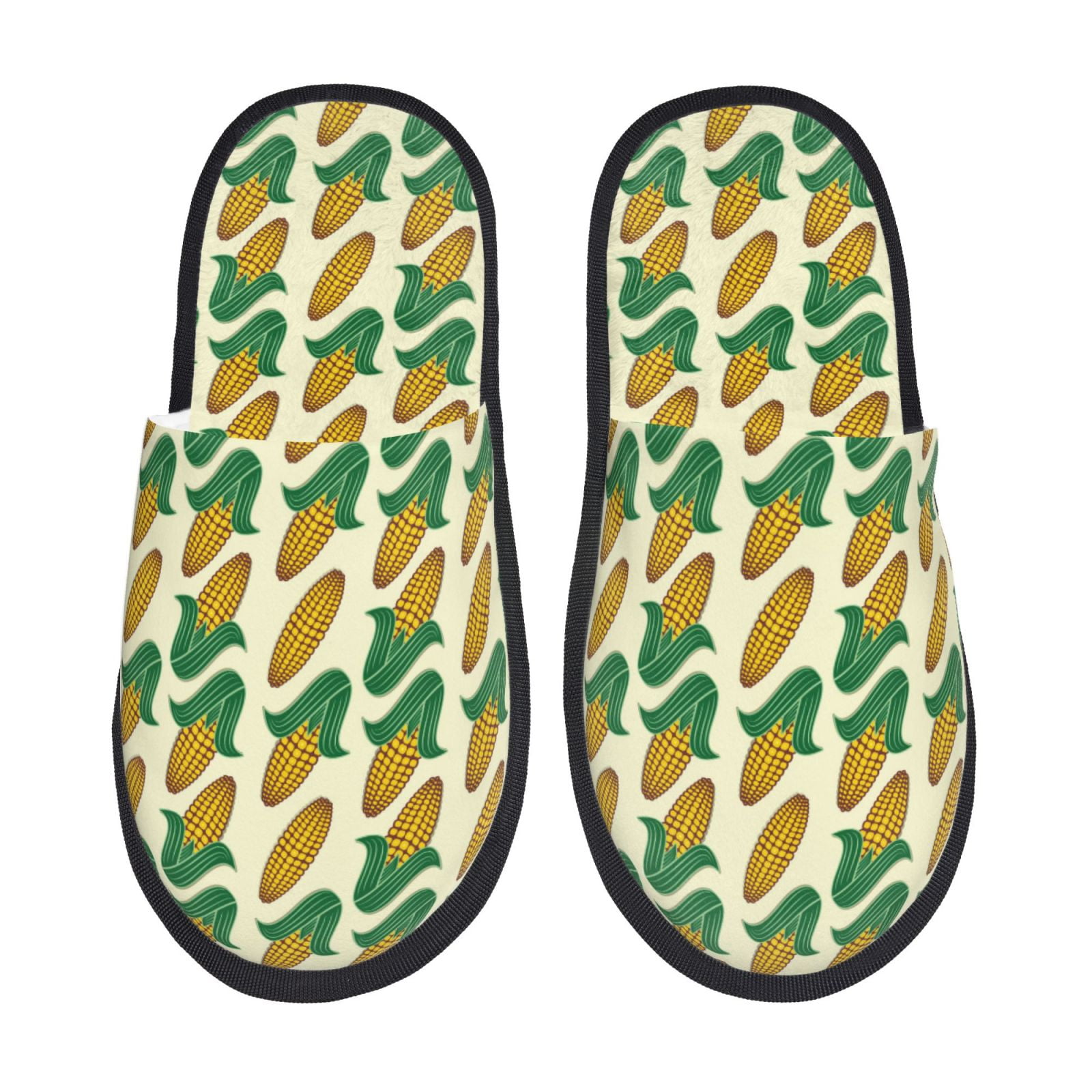 Adobk Corn Print Slippers Indoor Outdoor,Retro Slippers House Soft ...
