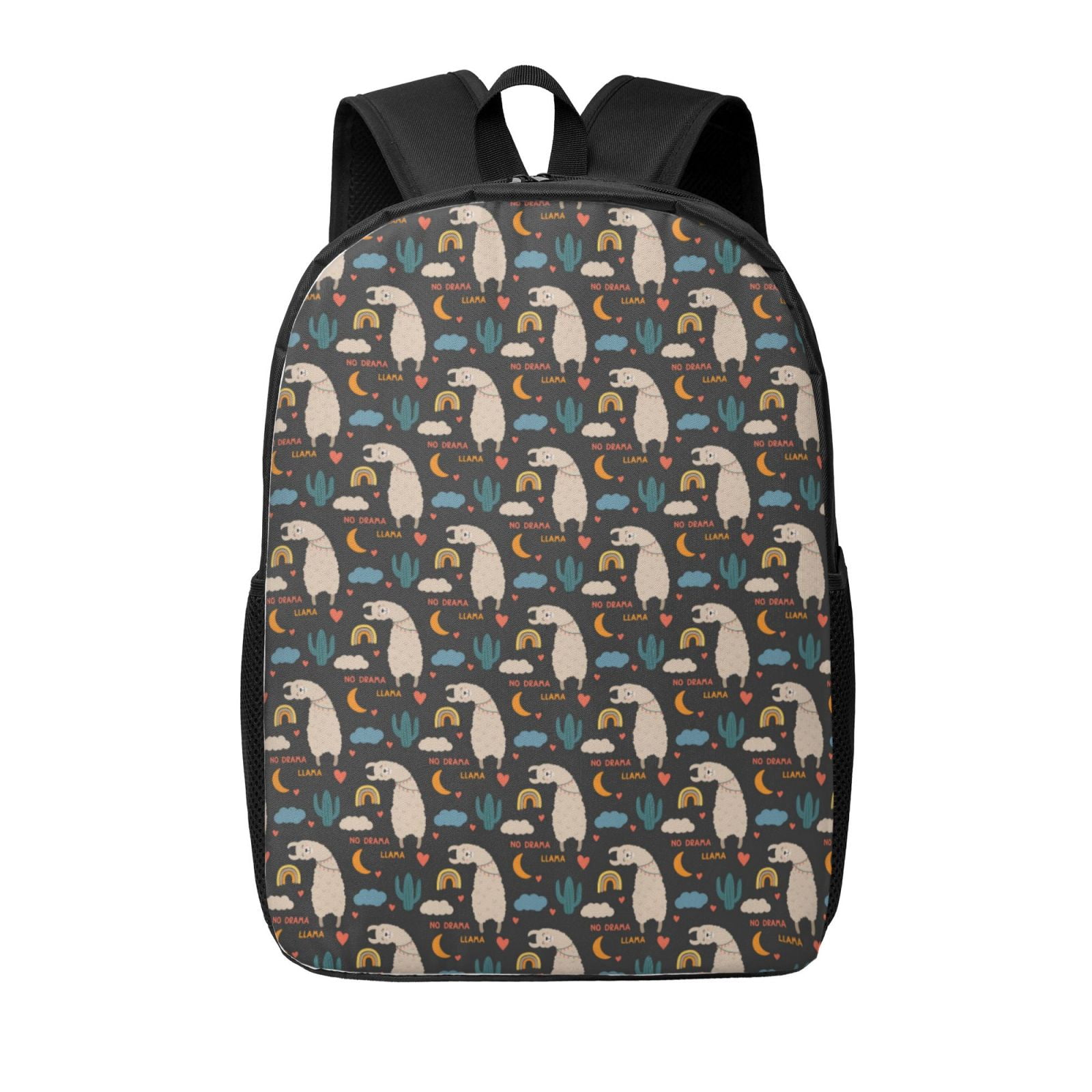 Adobk Cute Alpaca Print 17 Inch Lightweight Backpack Fashion Daypack ...
