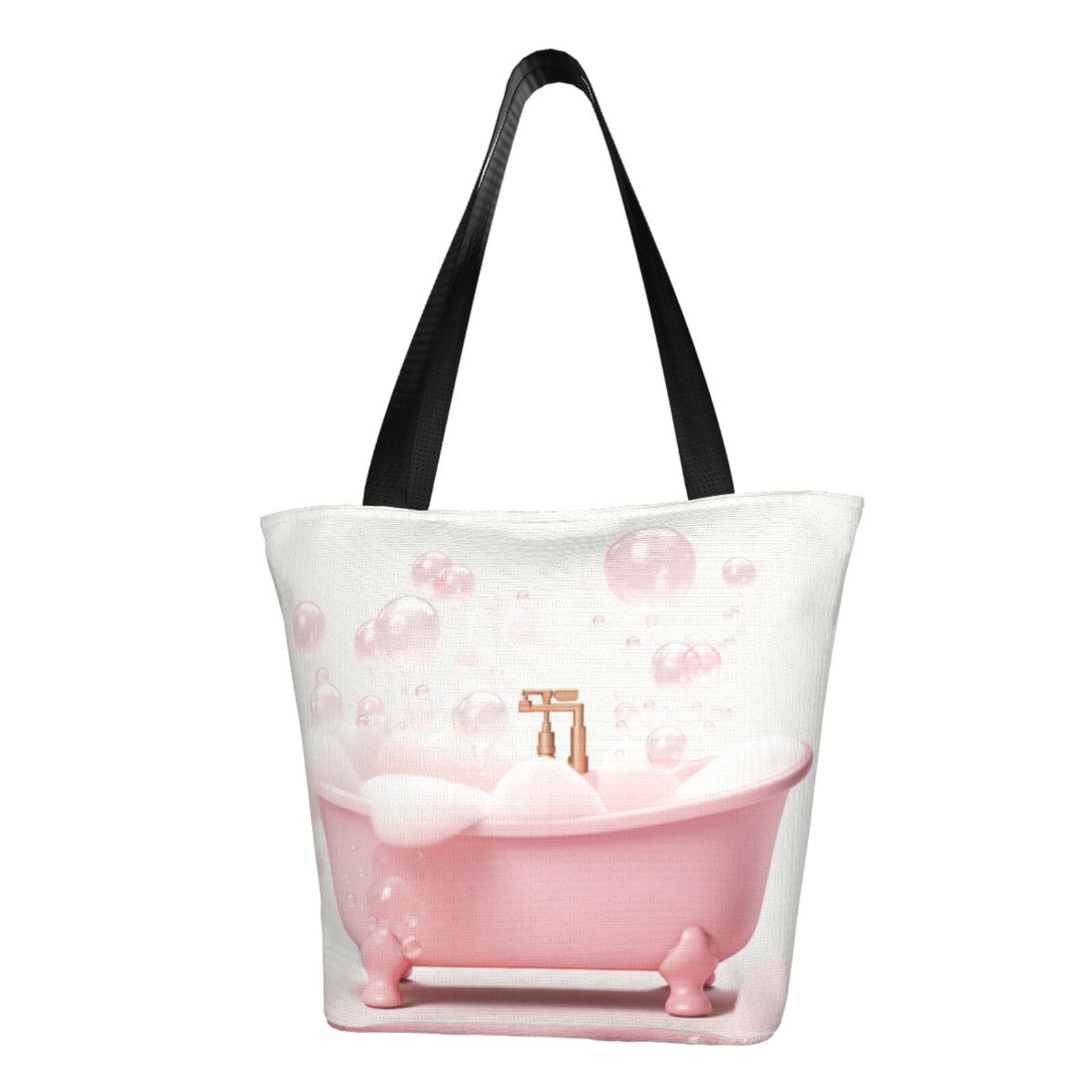 Adobk Cute Bathtub Canvas Tote Bag Vintage Tote Bag Shopping Bags Beach ...