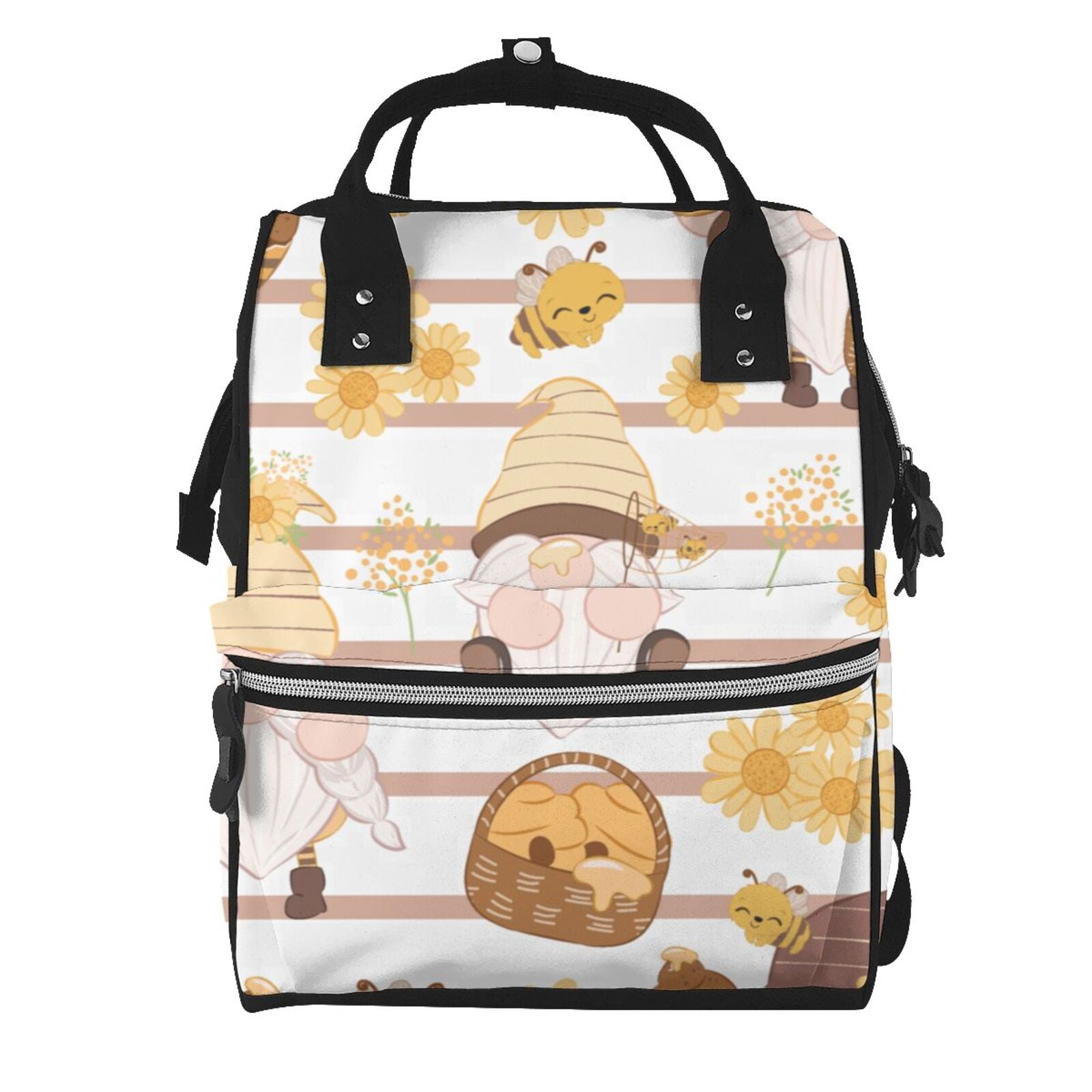 Adobk Cute Bee Gnome Print Mummy bag Diaper Tote Bags Larger Capacity ...