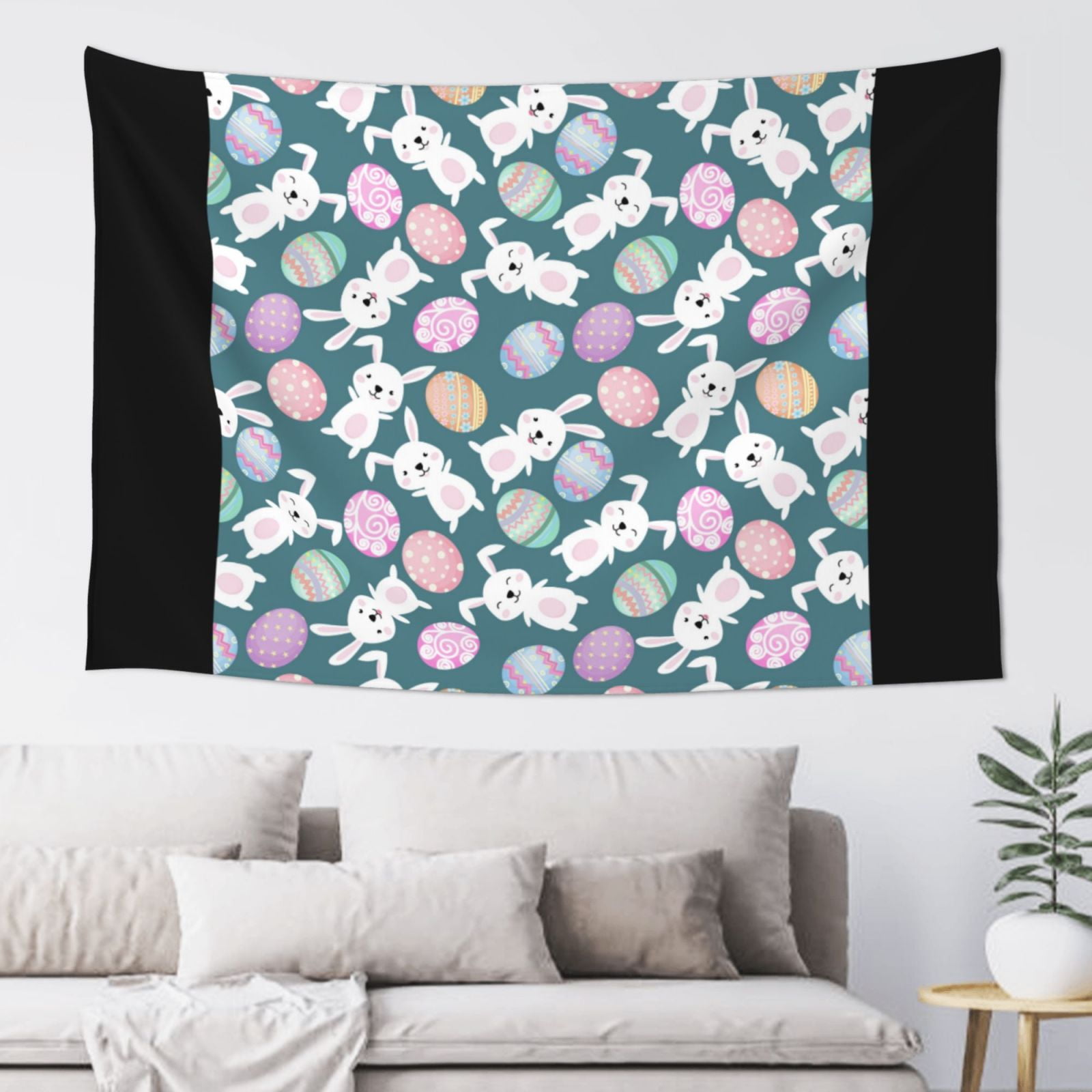Adobk Cute Rabbit Easter Print Tapestry Wall Tapestry 60x40 Inch, Wall ...