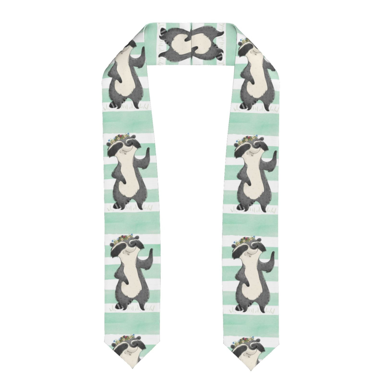 Adobk Cute Raccoon Print Graduation Stole Class, Graduation Sash ...