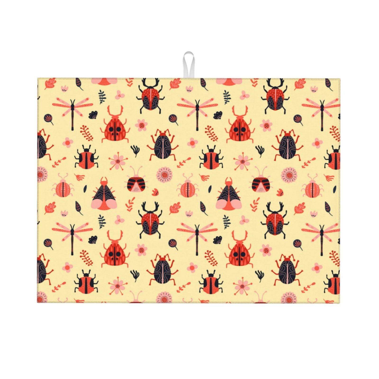 Adobk Cute insects Print Microfiber Dish Drying Mat, Baby Bottle Drying ...