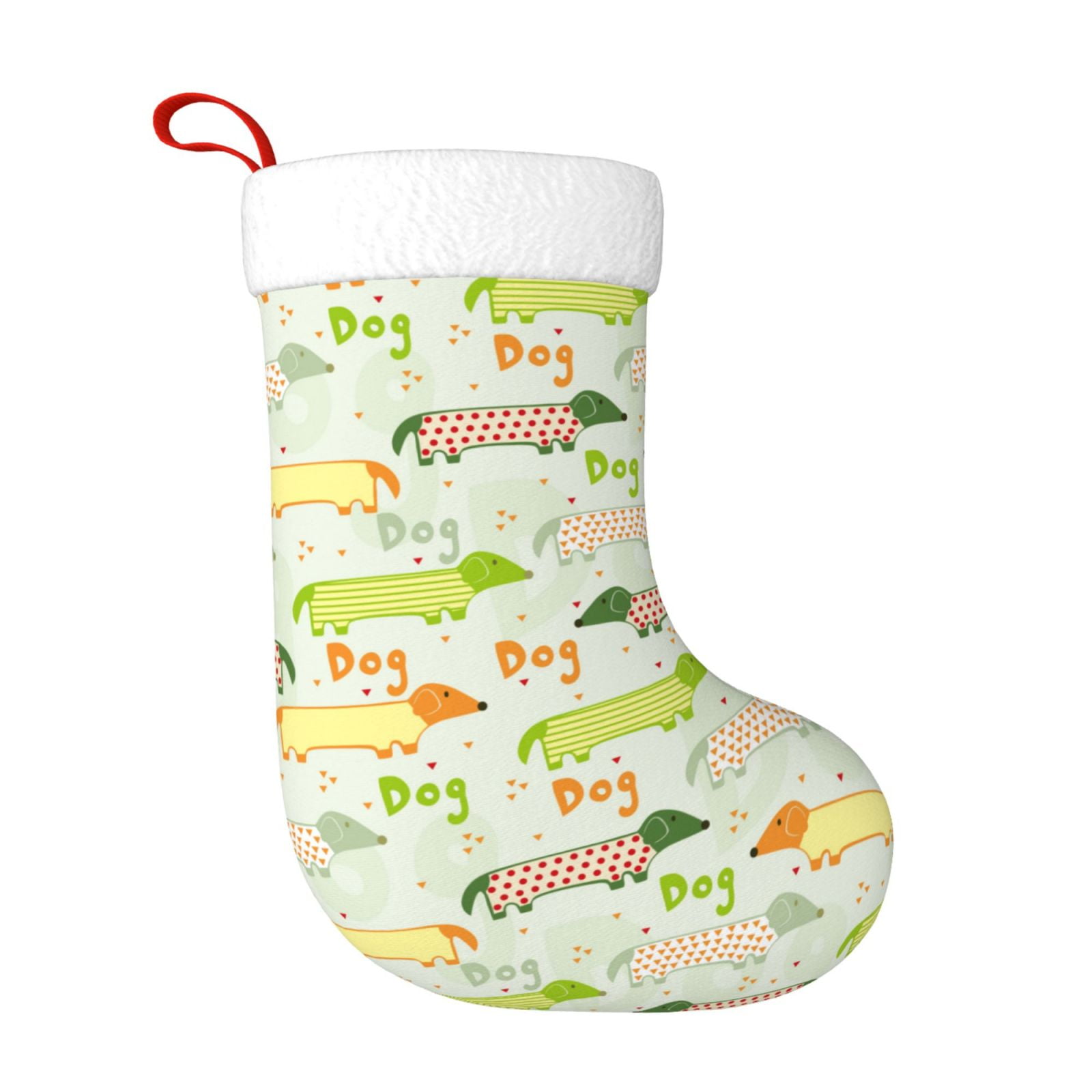 Adobk Dachshund Dog Puppy Print Christmas Stockings,Christmas Stocking ...